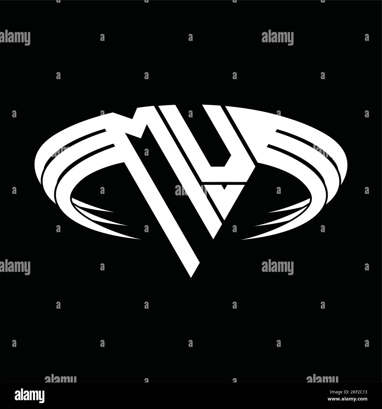 MV Logo letter monogram with triangle slice shape design template Stock ...