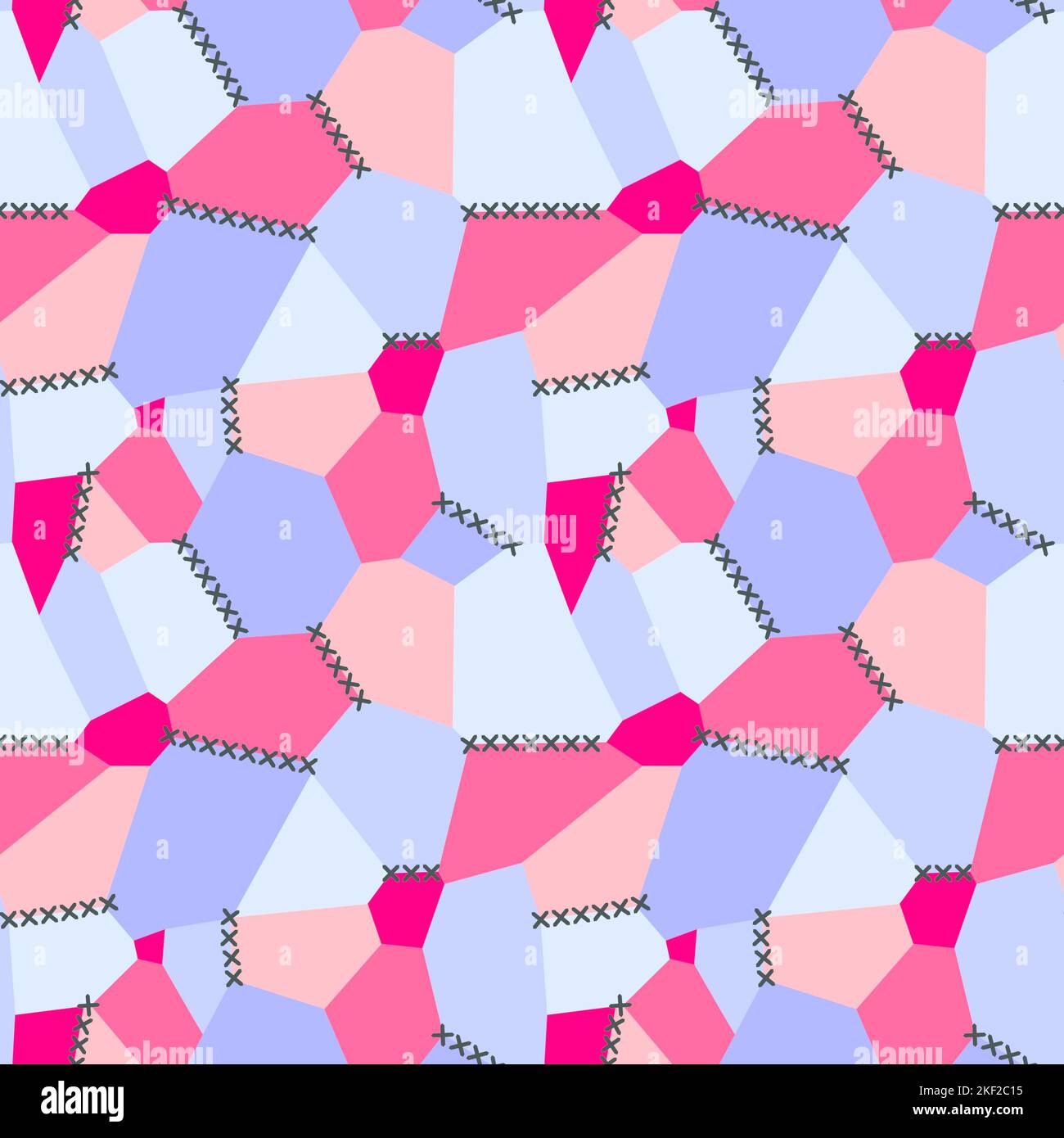 Abstract geometric sewing stitch patch seamless pattern for wrapping ...