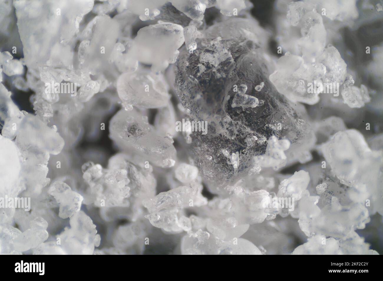 The Microscopic World. Sugar crystals Stock Photo - Alamy