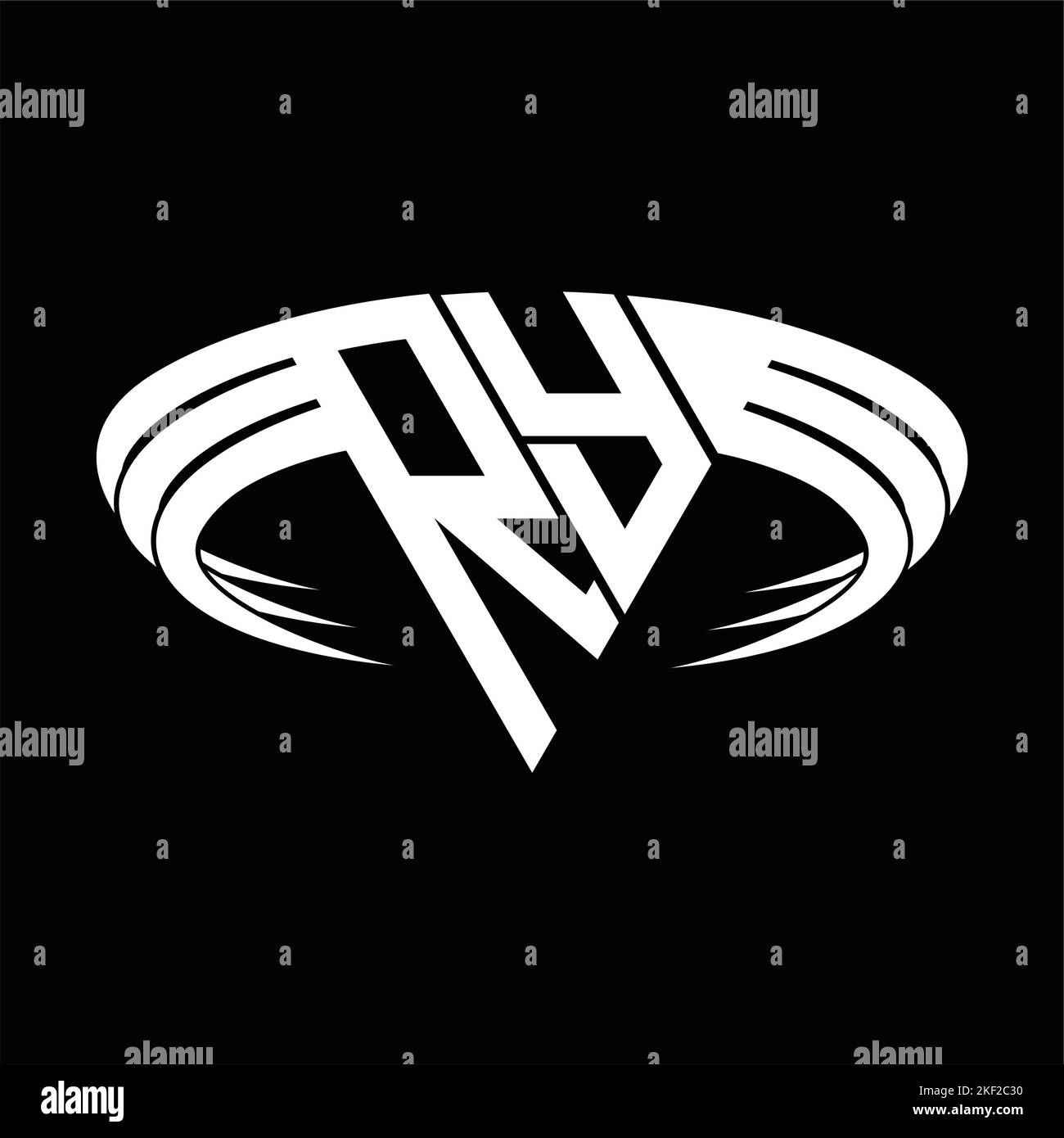 RY Logo letter monogram with triangle slice shape design template Stock ...