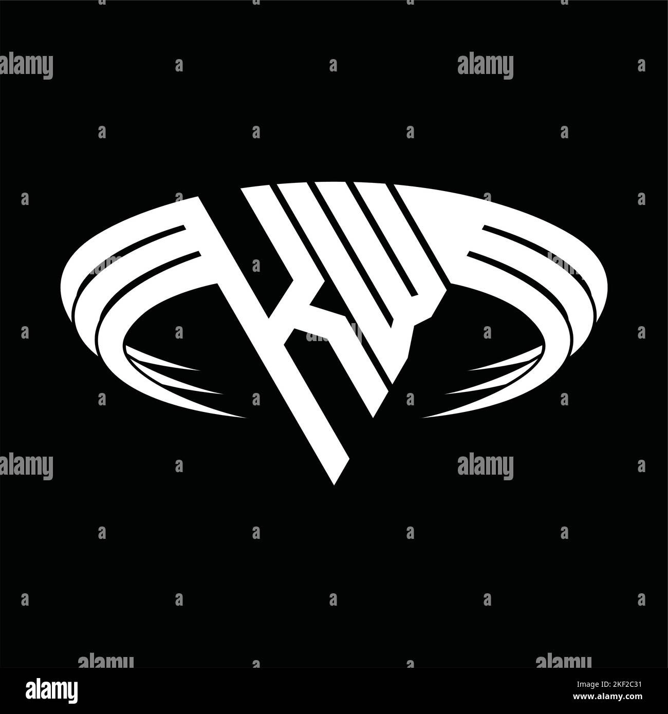 KW Logo letter monogram with triangle slice shape design template Stock ...