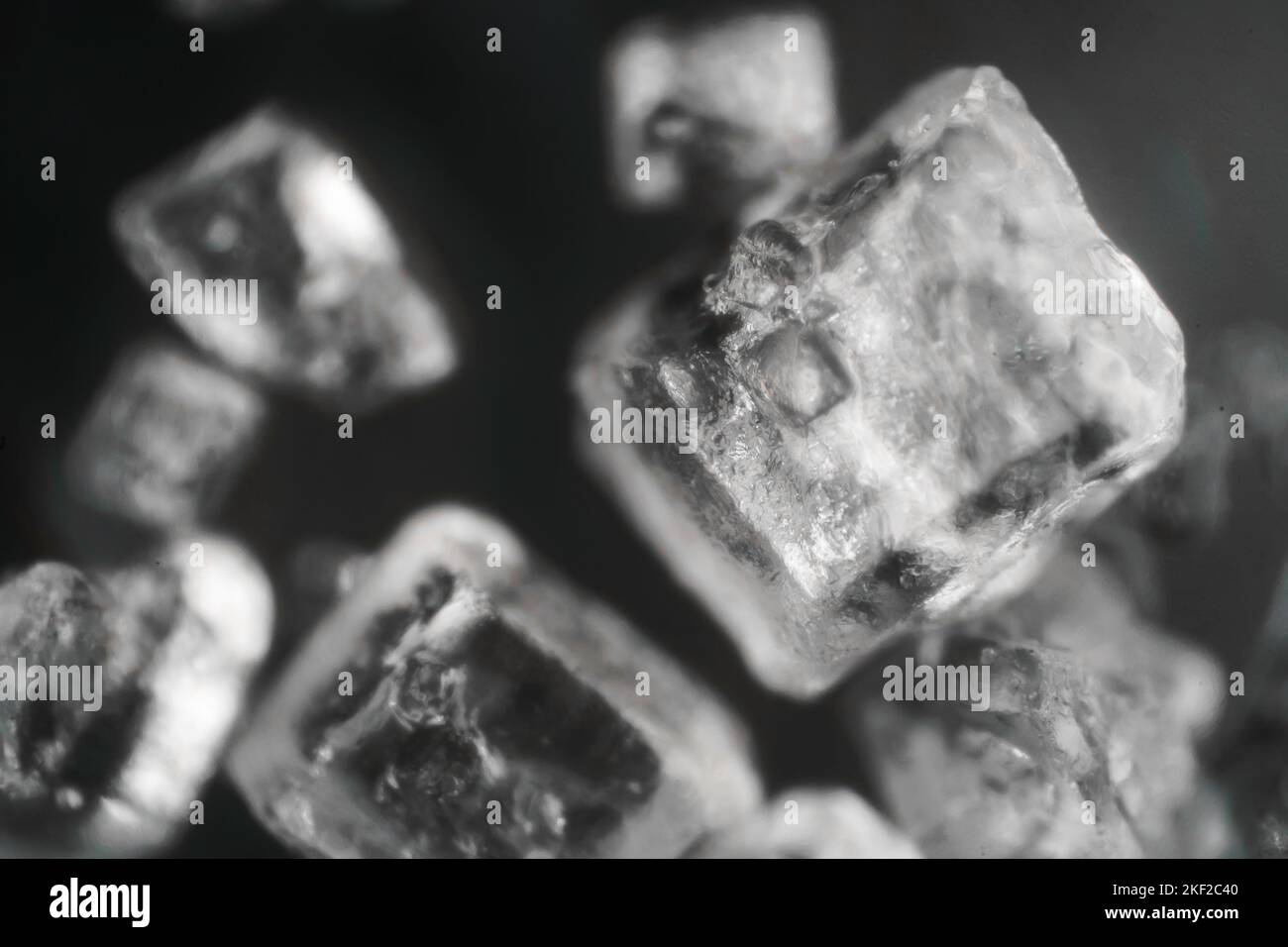 The Microscopic World. Salt crystals Stock Photo - Alamy
