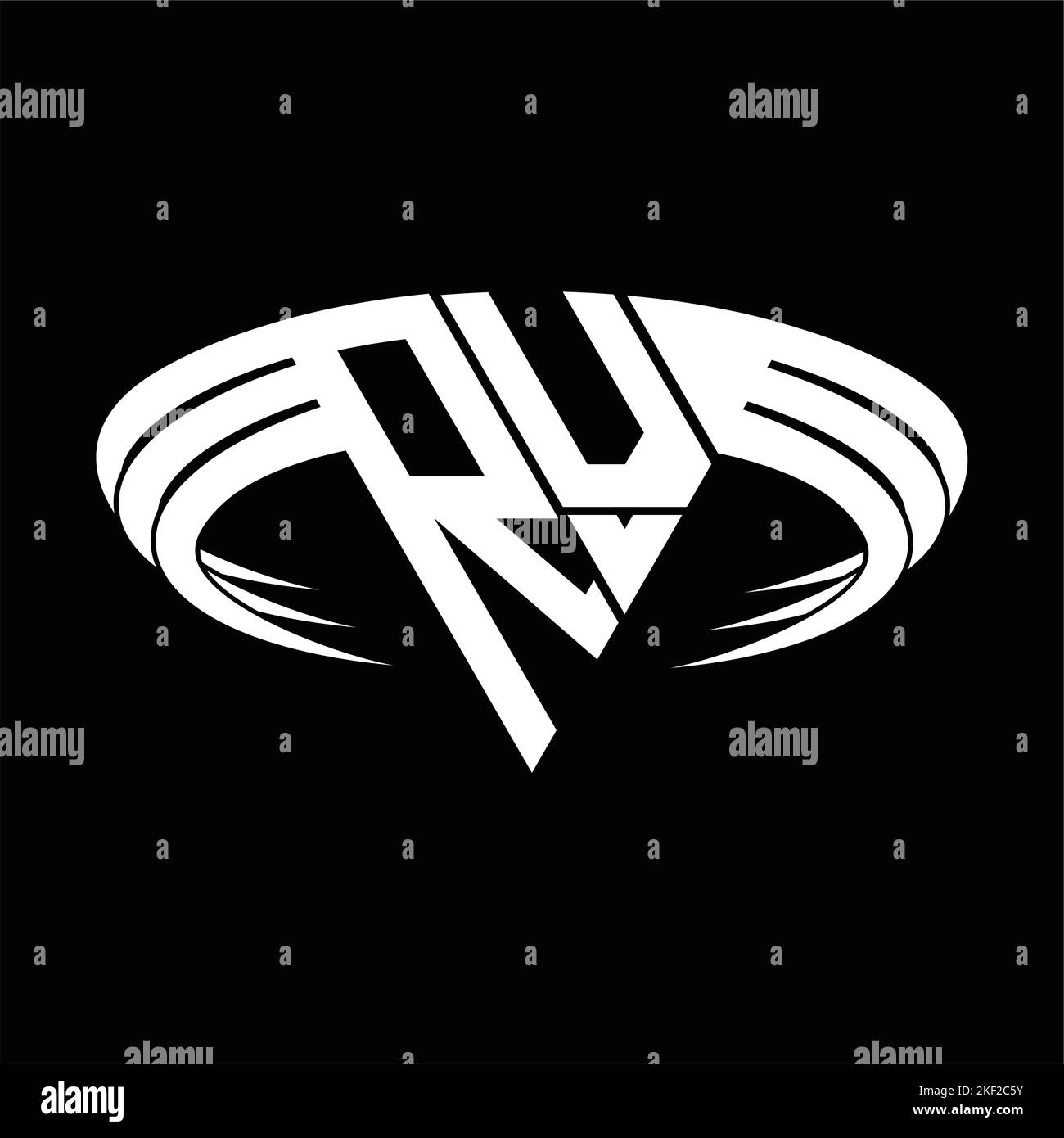 RV Logo letter monogram with triangle slice shape design template Stock ...