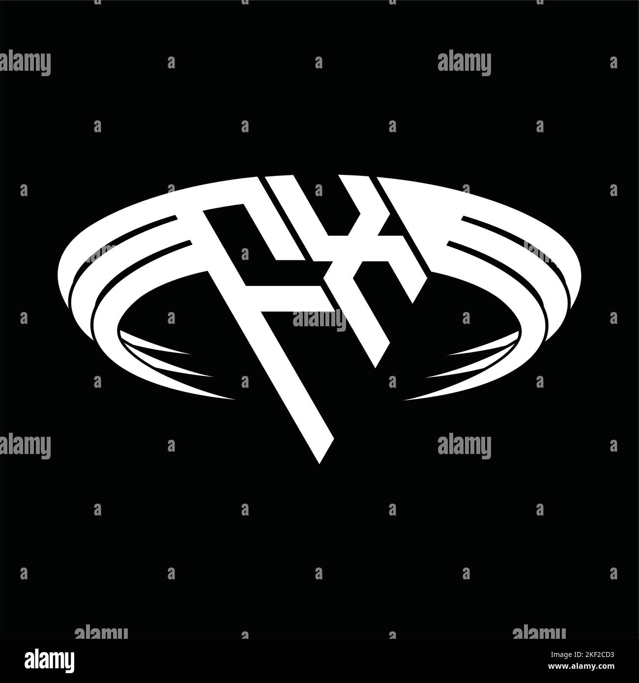 FX Logo letter monogram with triangle slice shape design template Stock ...