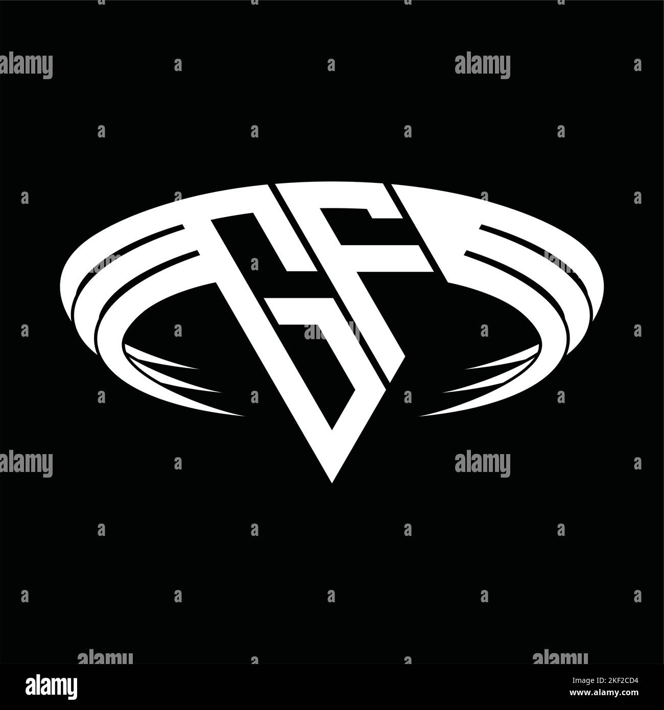 GF Logo letter monogram with triangle slice shape design template Stock Vector Image & Art - Alamy