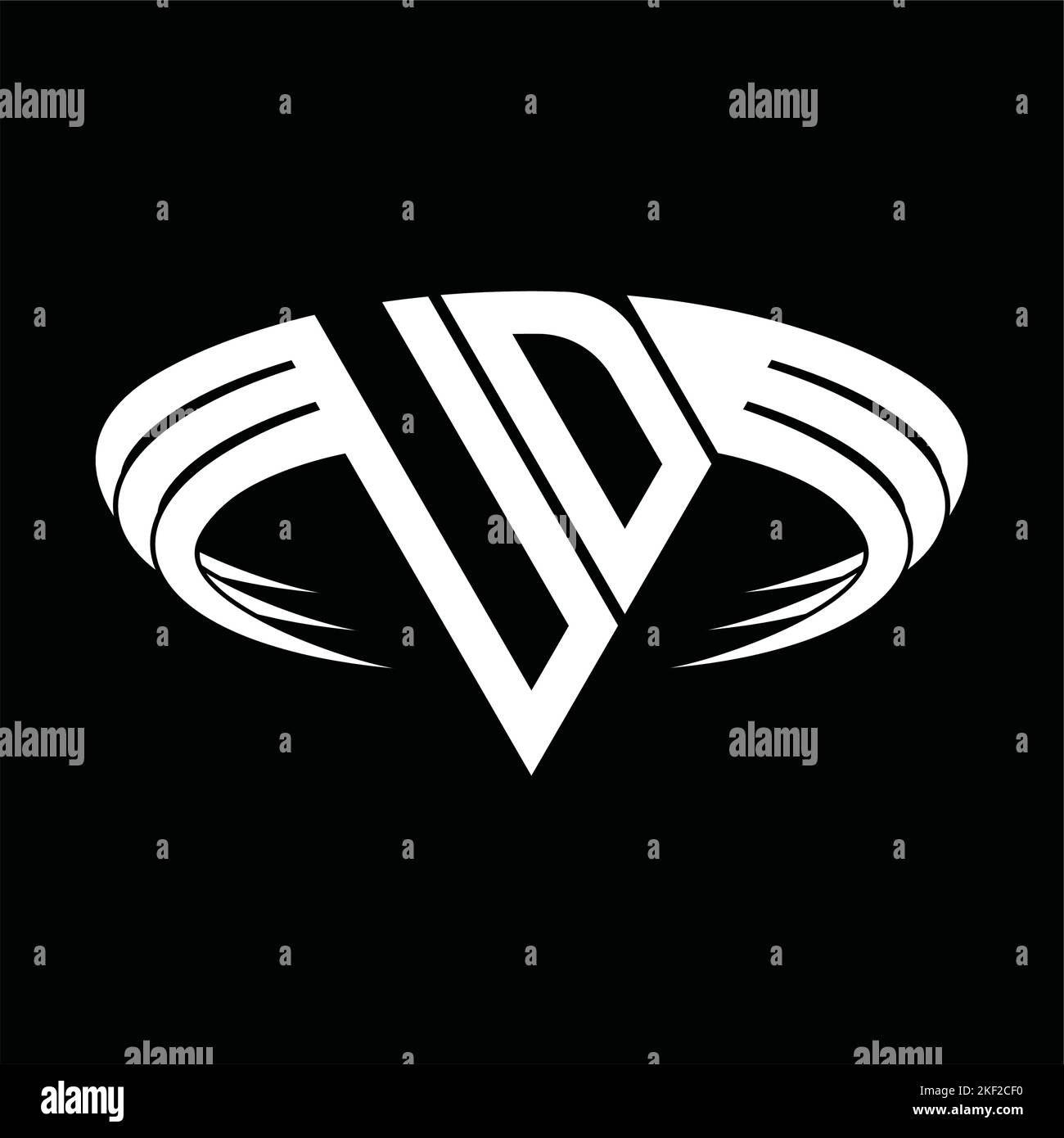 UD Logo letter monogram with triangle slice shape design template Stock ...