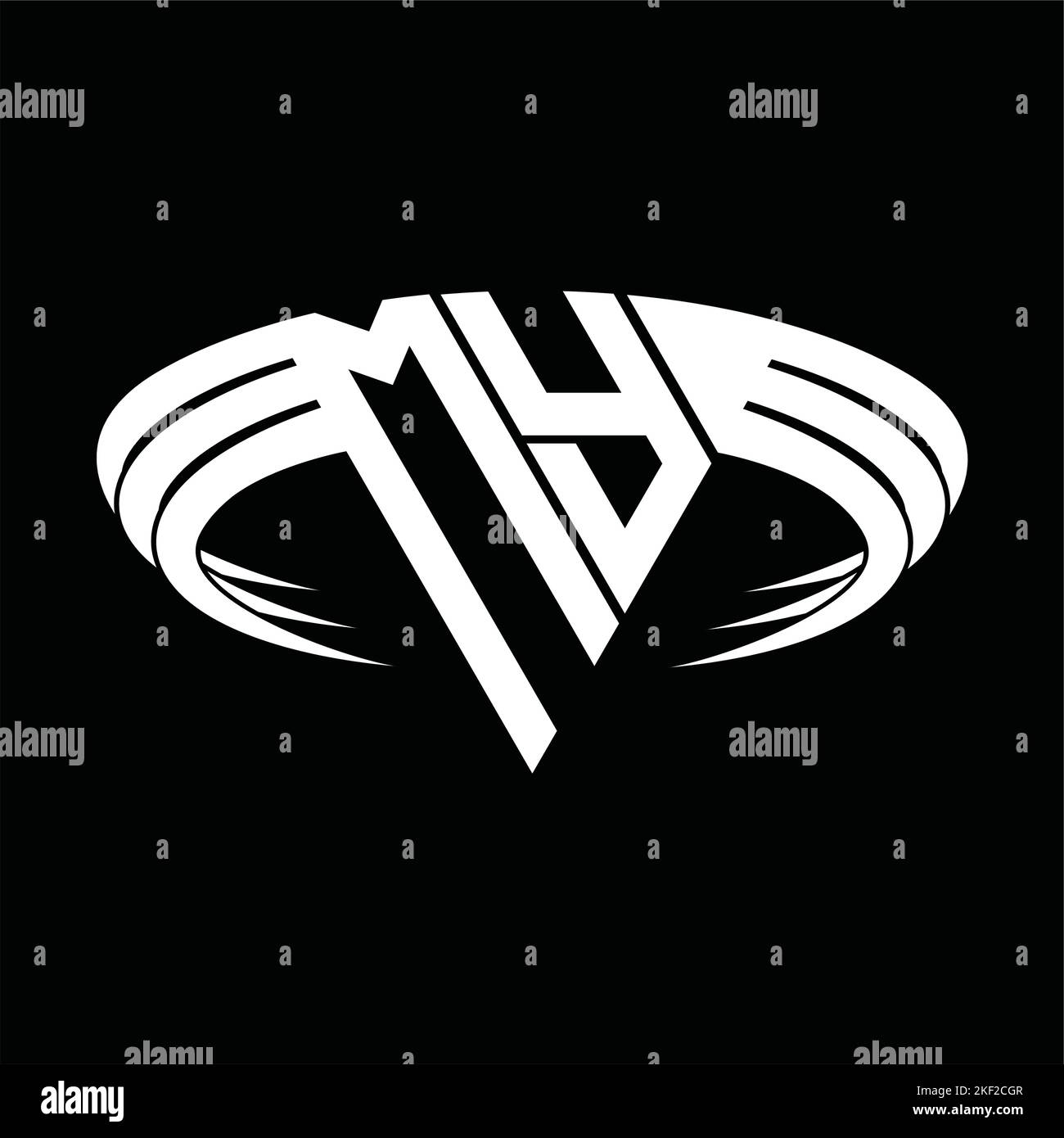 MY Logo letter monogram with triangle slice shape design template Stock ...