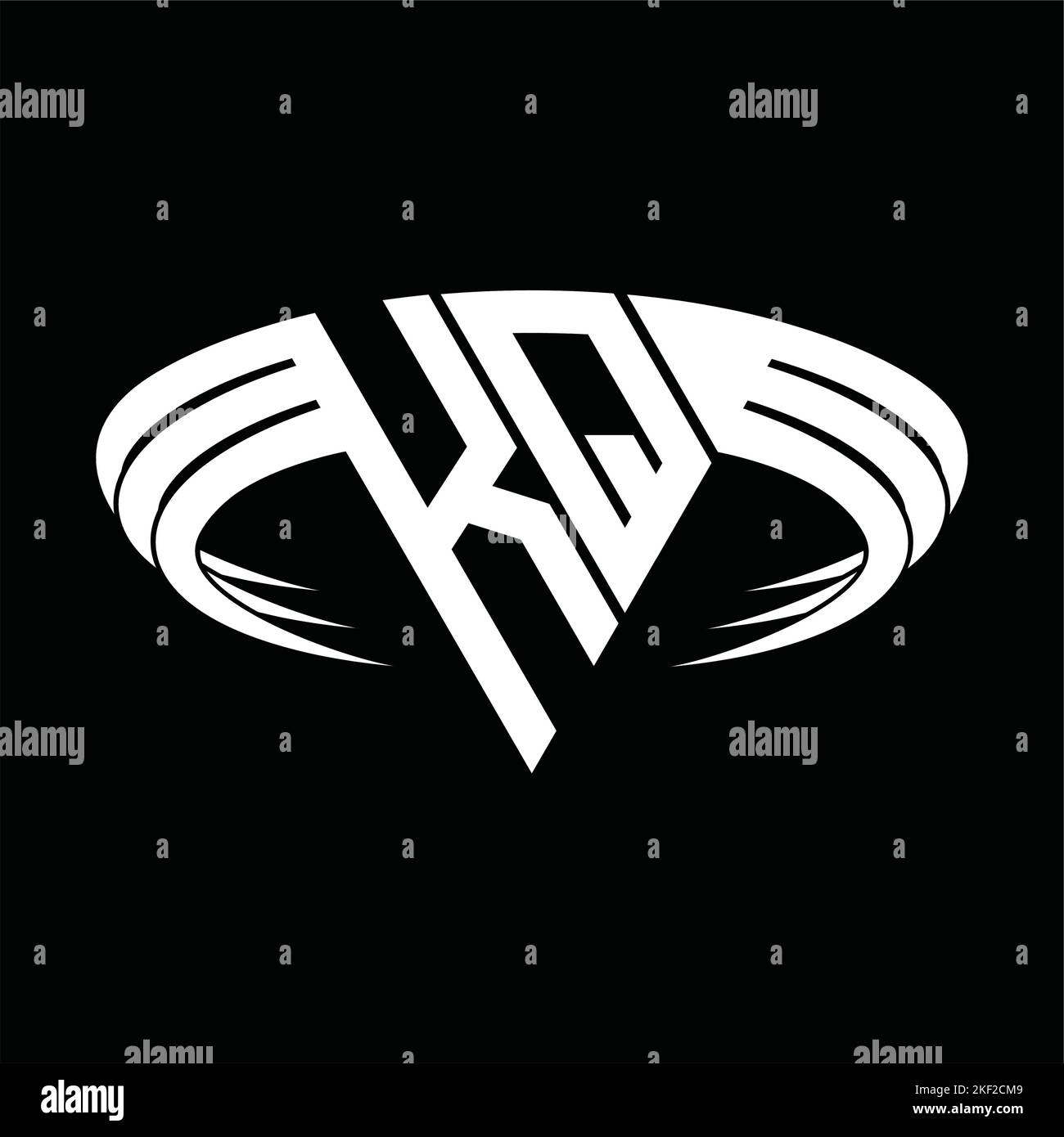 KQ Logo letter monogram with triangle slice shape design template Stock Vector Image & Art - Alamy