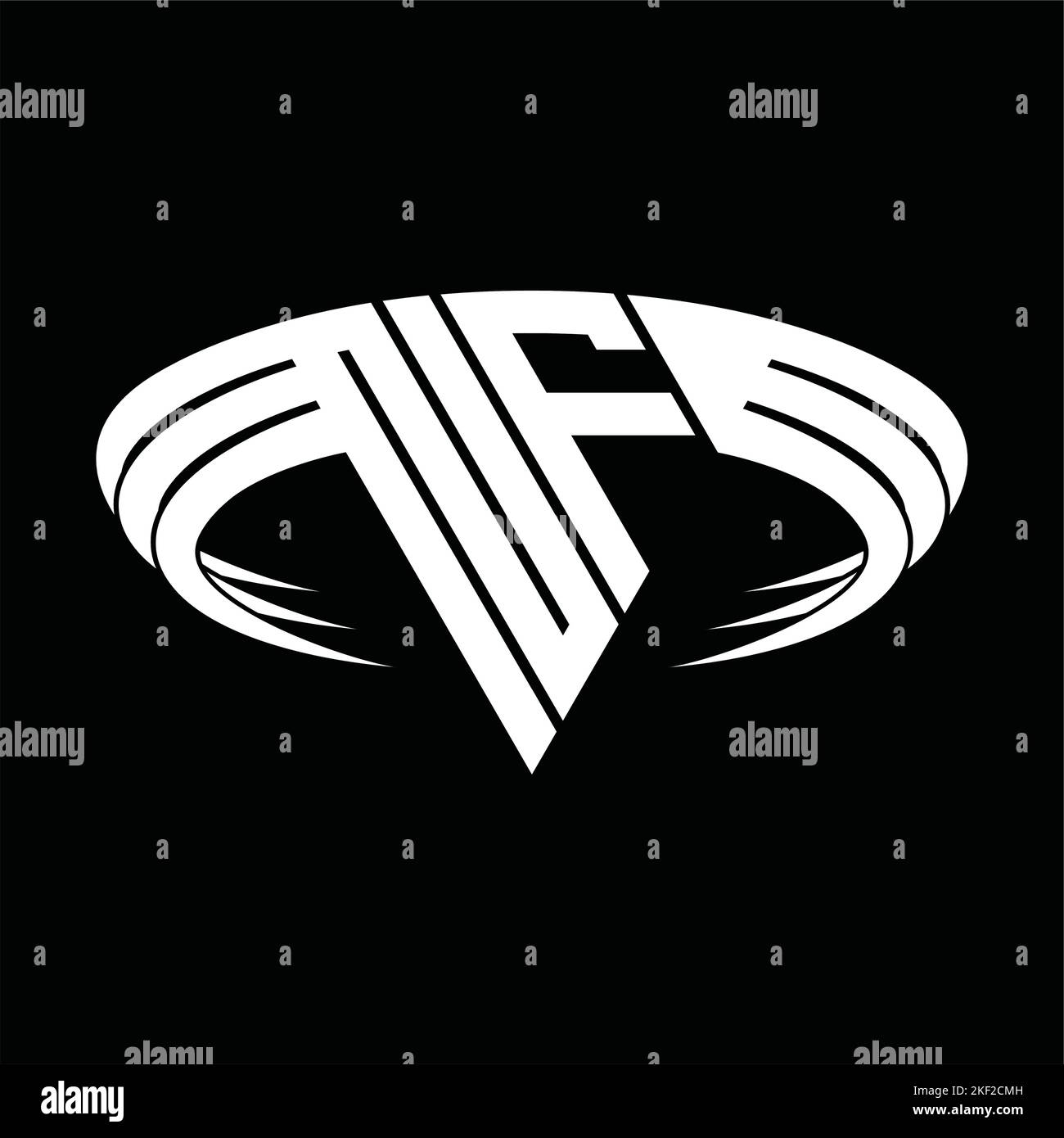 NF Logo letter monogram with triangle slice shape design template Stock ...