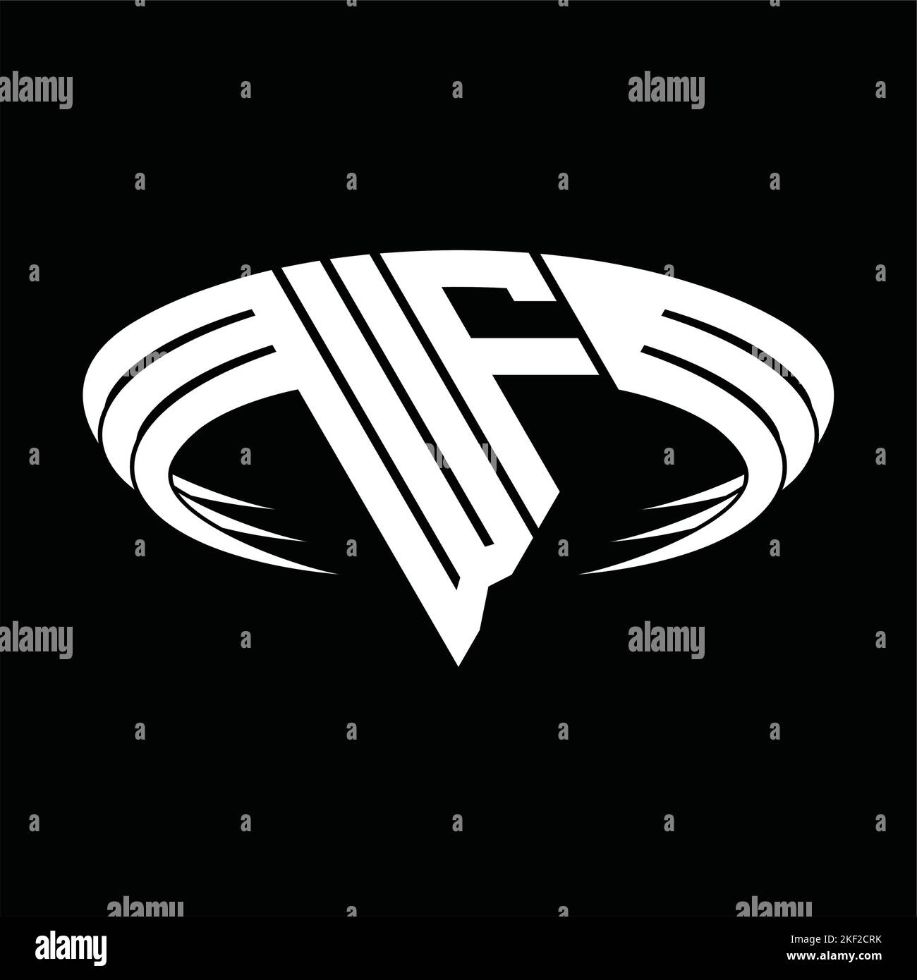 WF Logo letter monogram with triangle slice shape design template Stock ...
