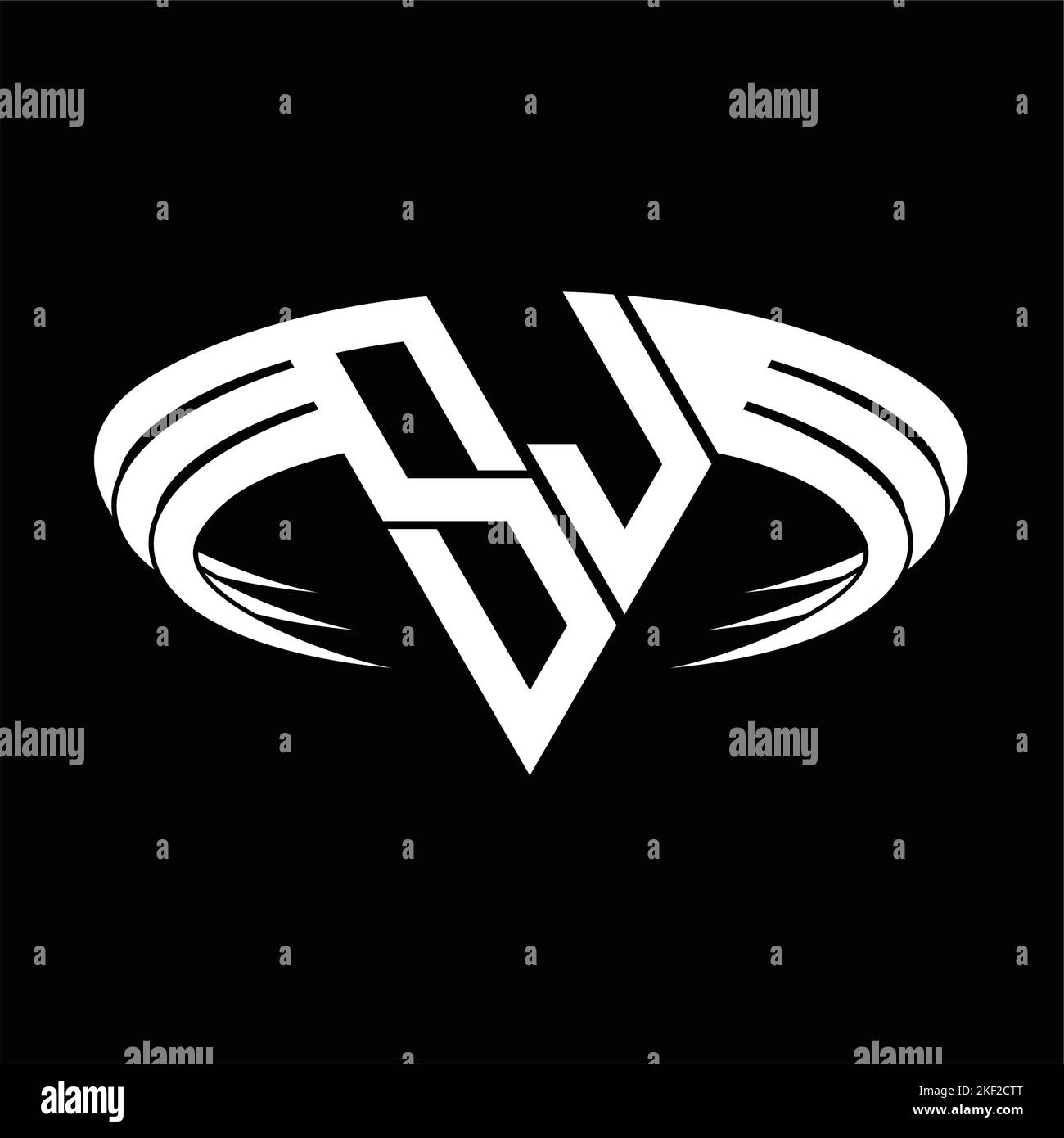 SJ Logo letter monogram with triangle slice shape design template Stock ...