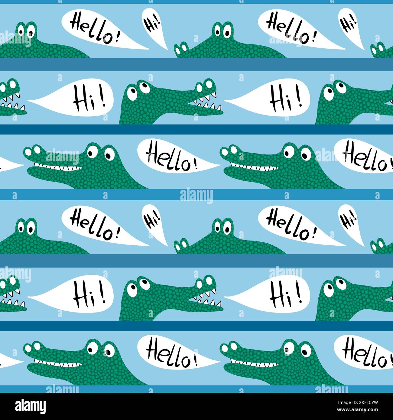 Cartoon animals seamless crocodile dragon dinosaur monsters pattern for ...