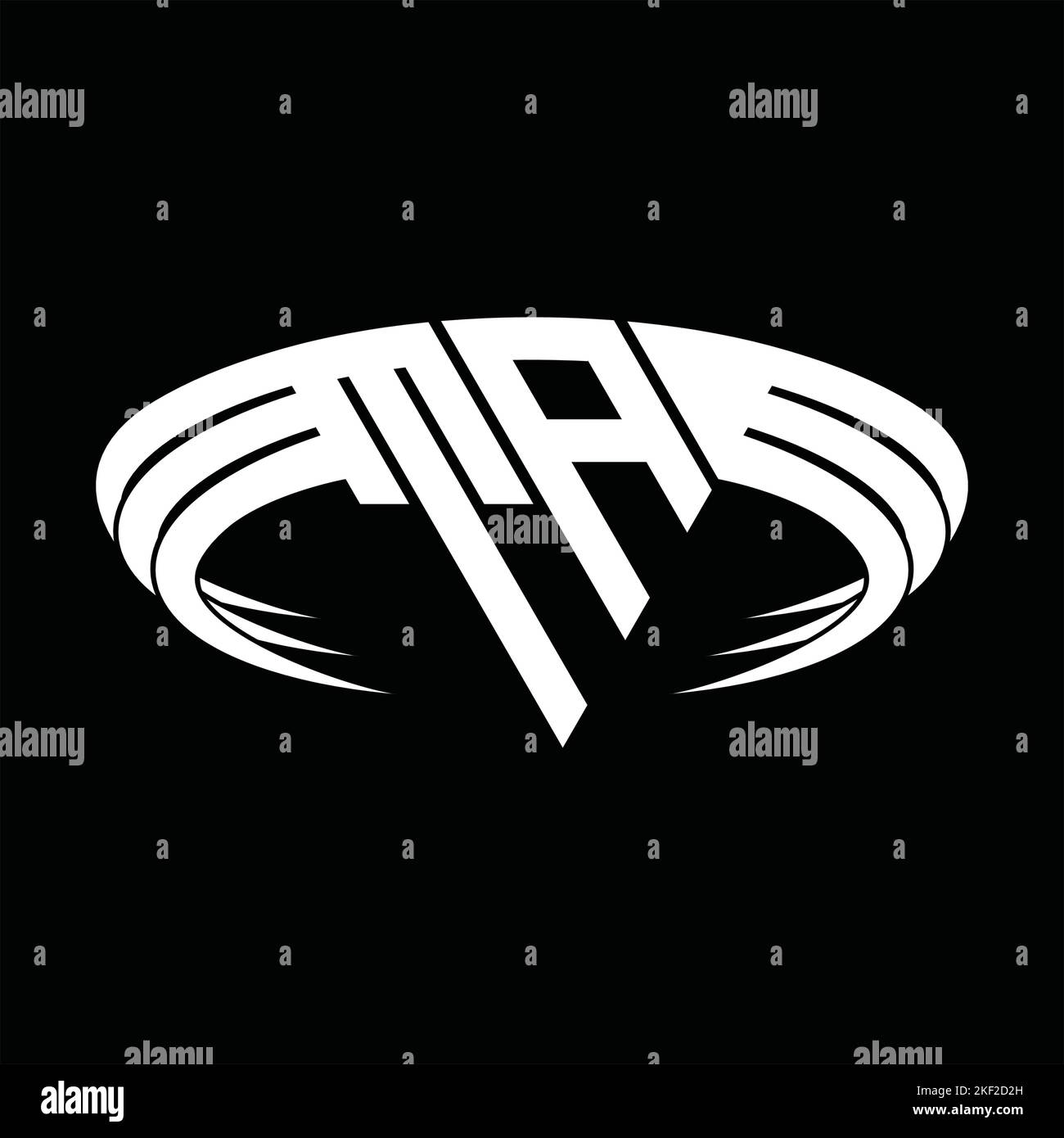 TA Logo letter monogram with triangle slice shape design template Stock ...