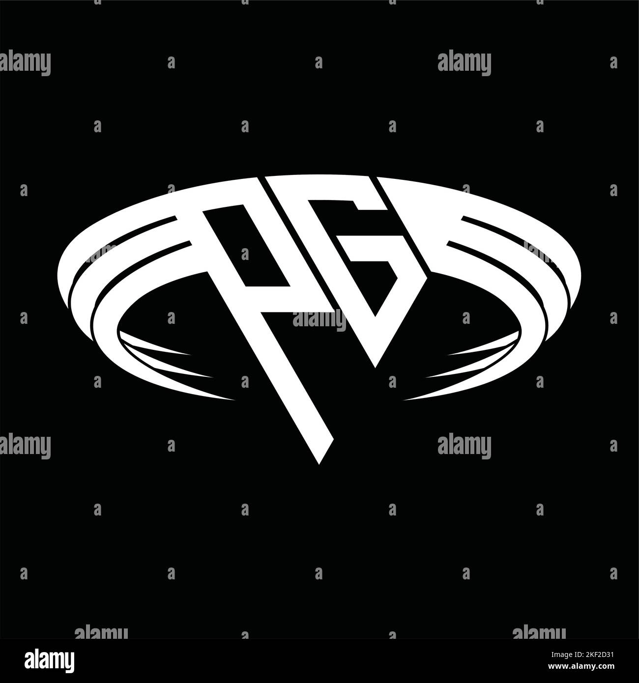PG Logo letter monogram with triangle slice shape design template Stock ...