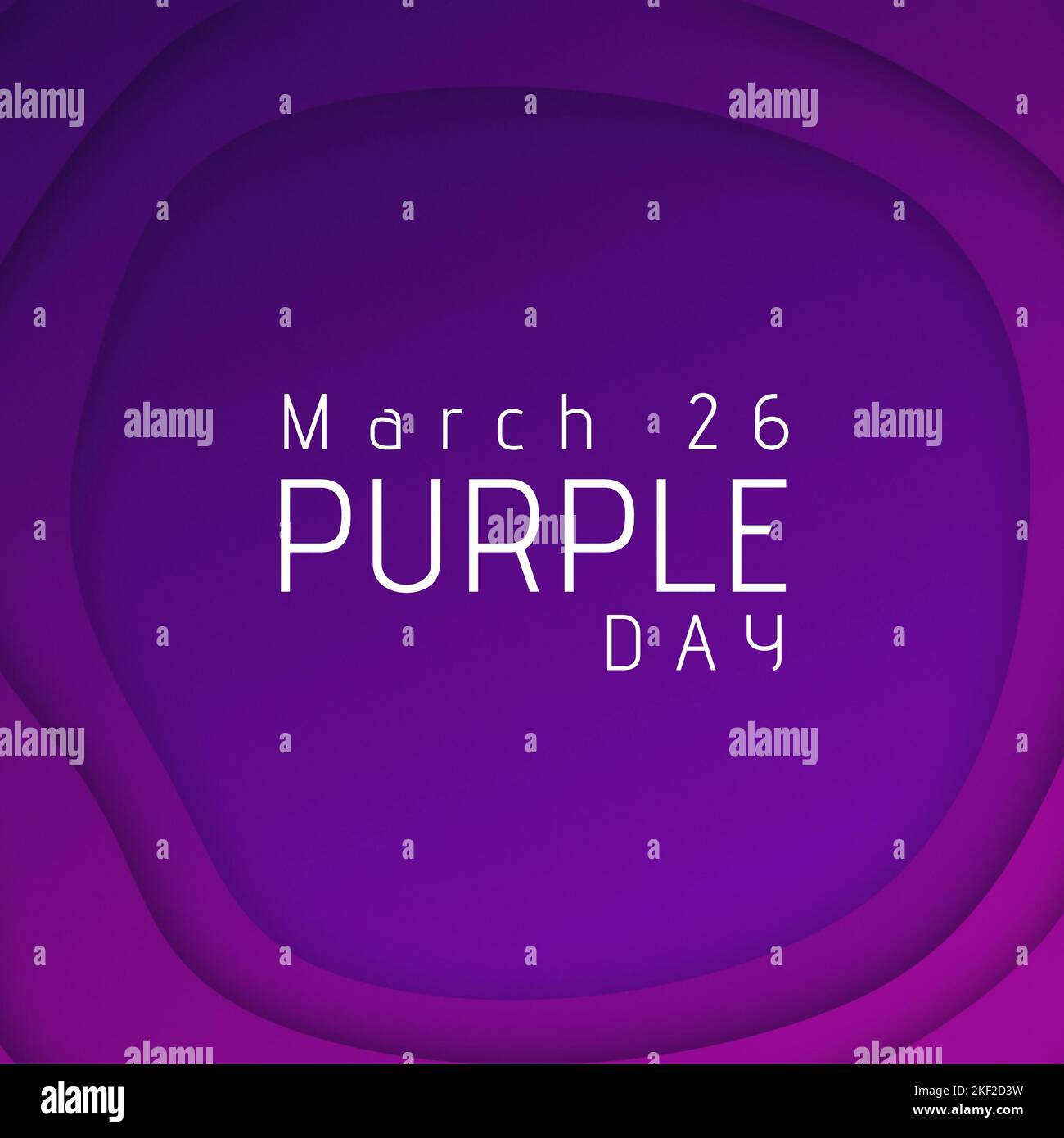 Composition of purple day text on pattern on purple background Stock ...