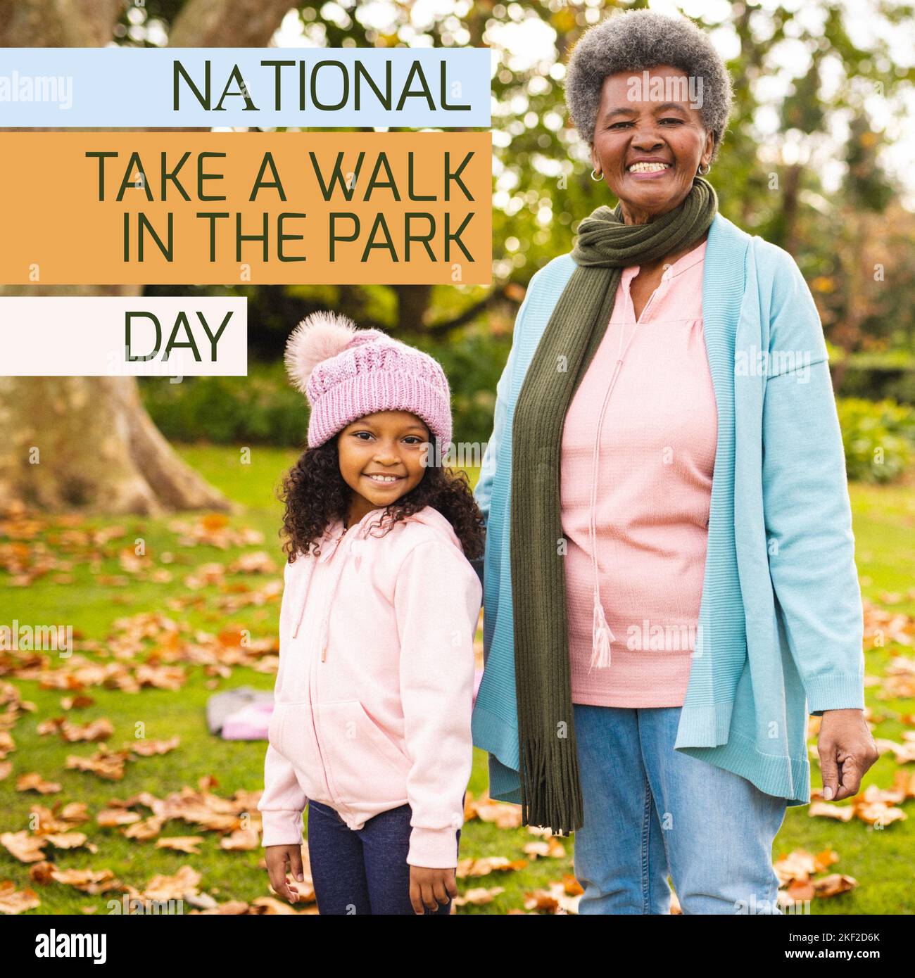 Composition of national take a walk in the park day text and ...