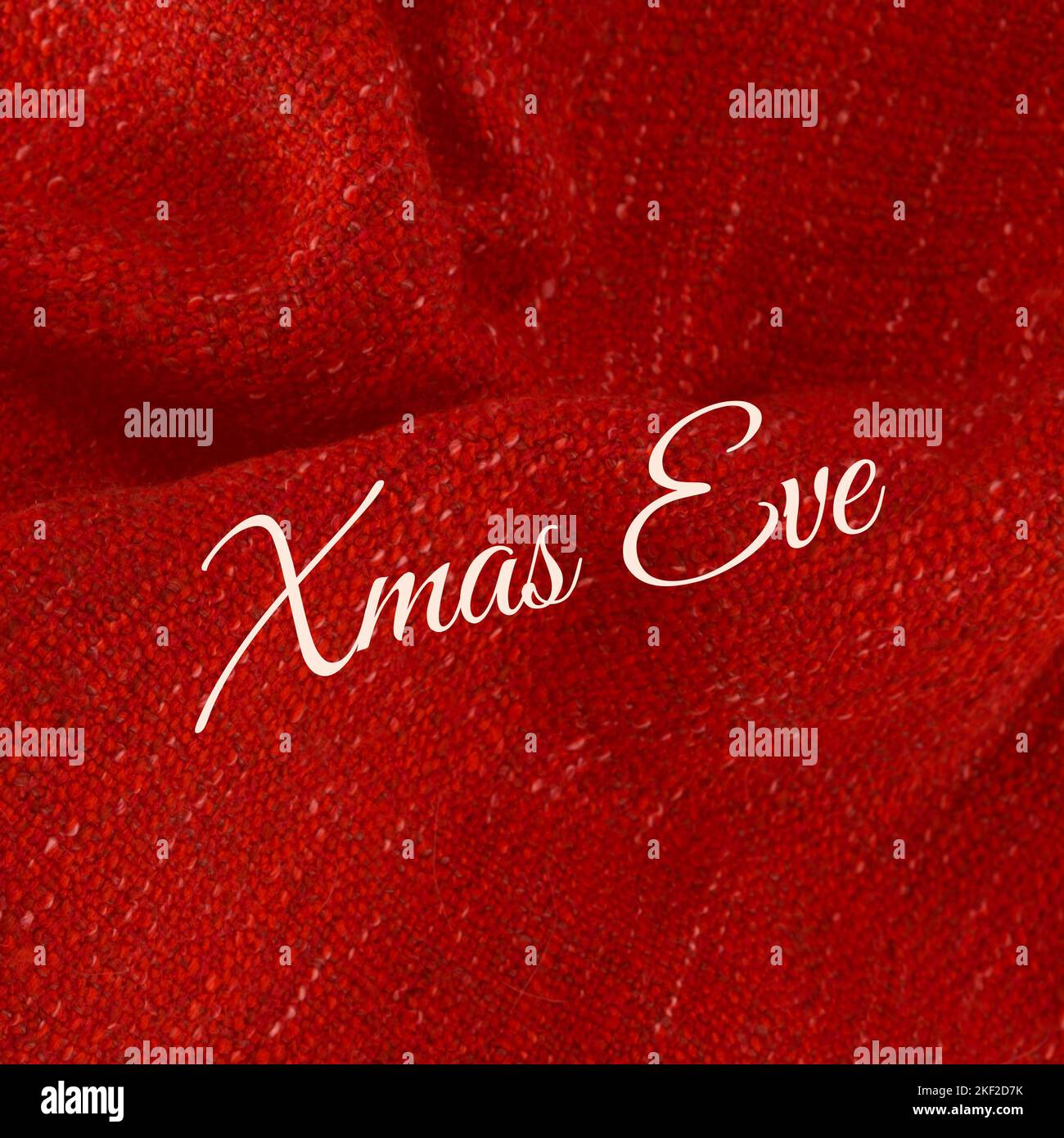 Composition of christmas eve text over red background Stock Photo - Alamy
