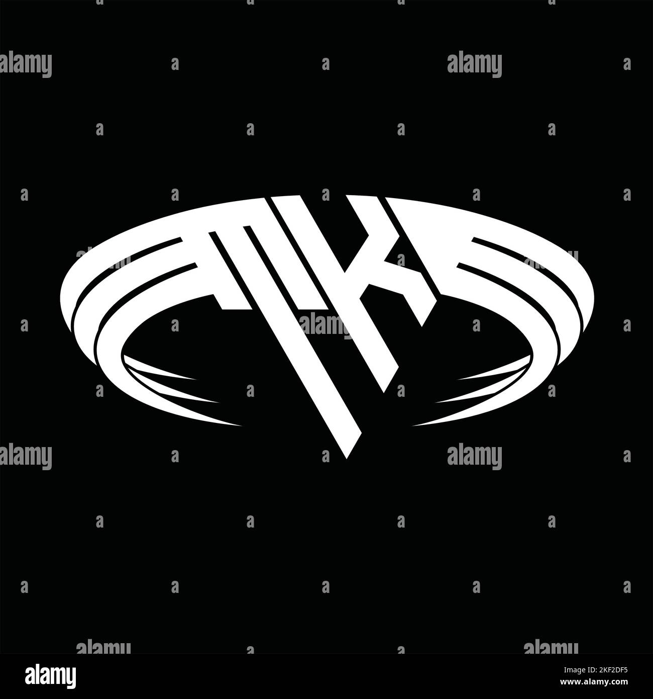 TK Logo letter monogram with triangle slice shape design template Stock ...