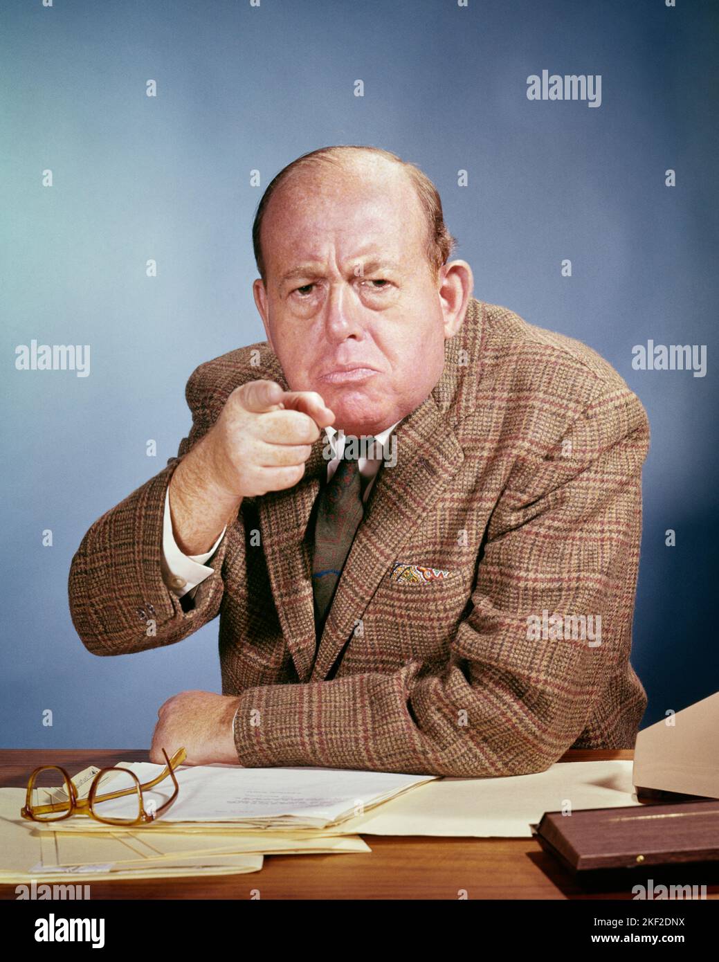 1950s 1960s ANGRY BUSINESSMAN POINTING FINGER LOOKING AT CAMERA ...