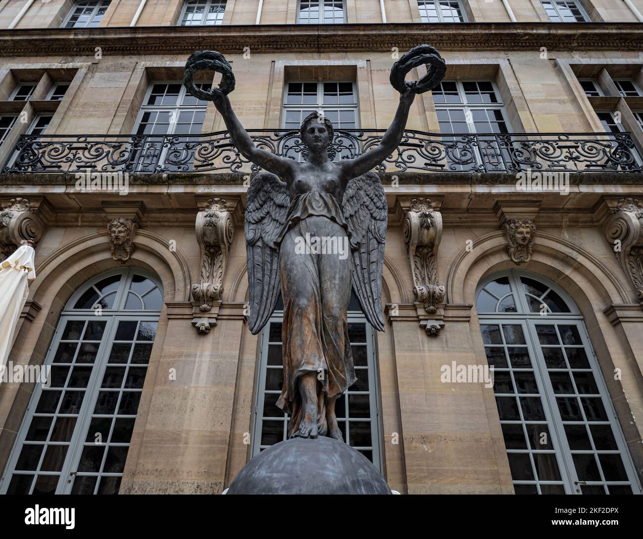 Ancient sculpture in one of the churches of Paris. Antique art. France ...