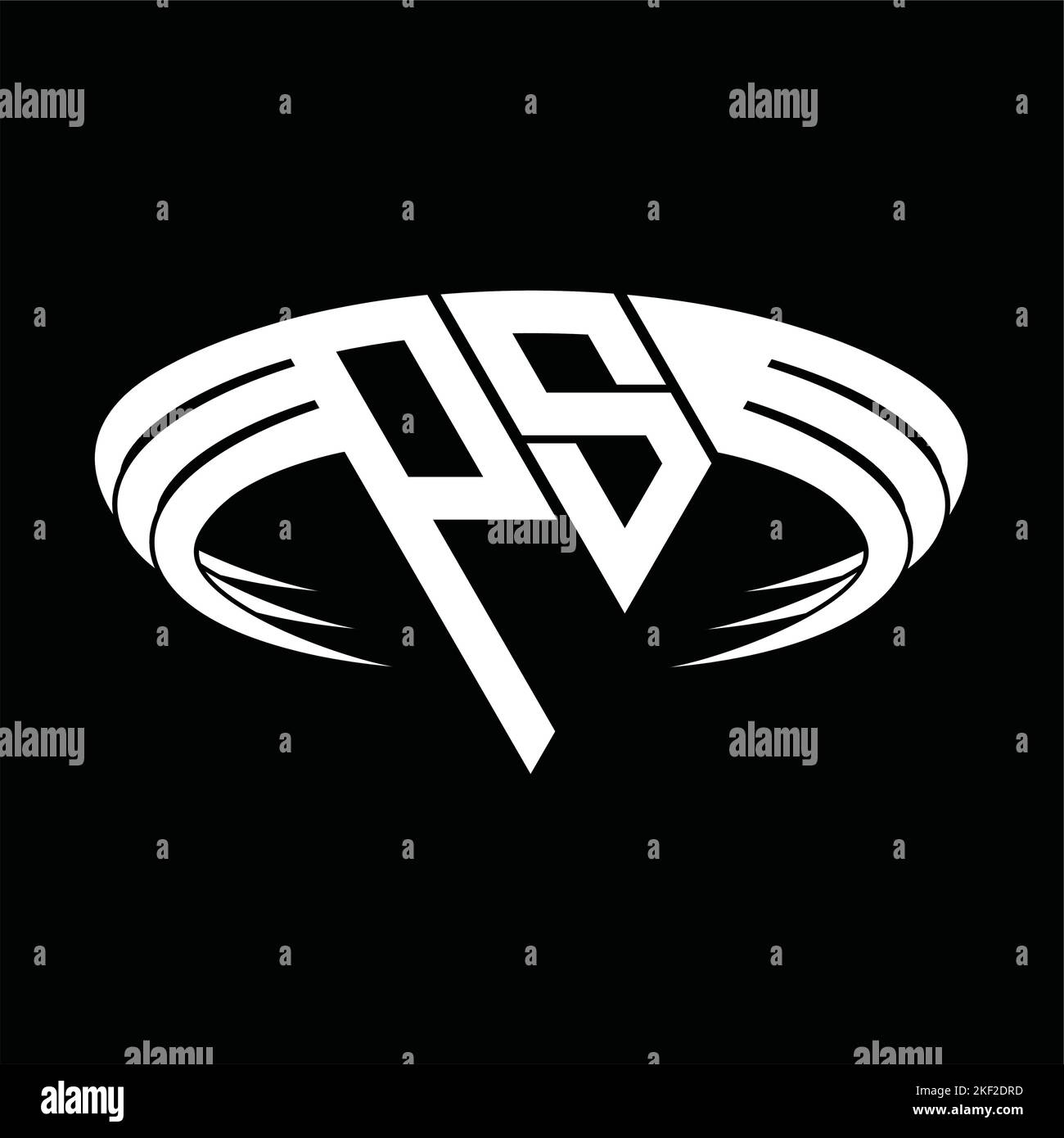 PS Logo letter monogram with triangle slice shape design template Stock ...