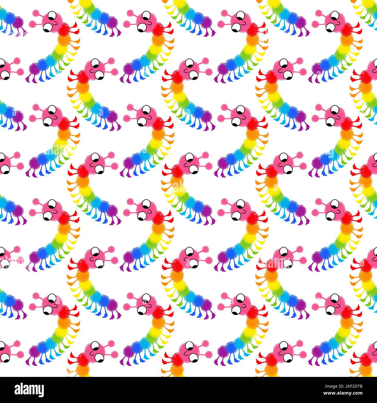 Cartoon animals seamless caterpillar pattern for wrapping paper and ...