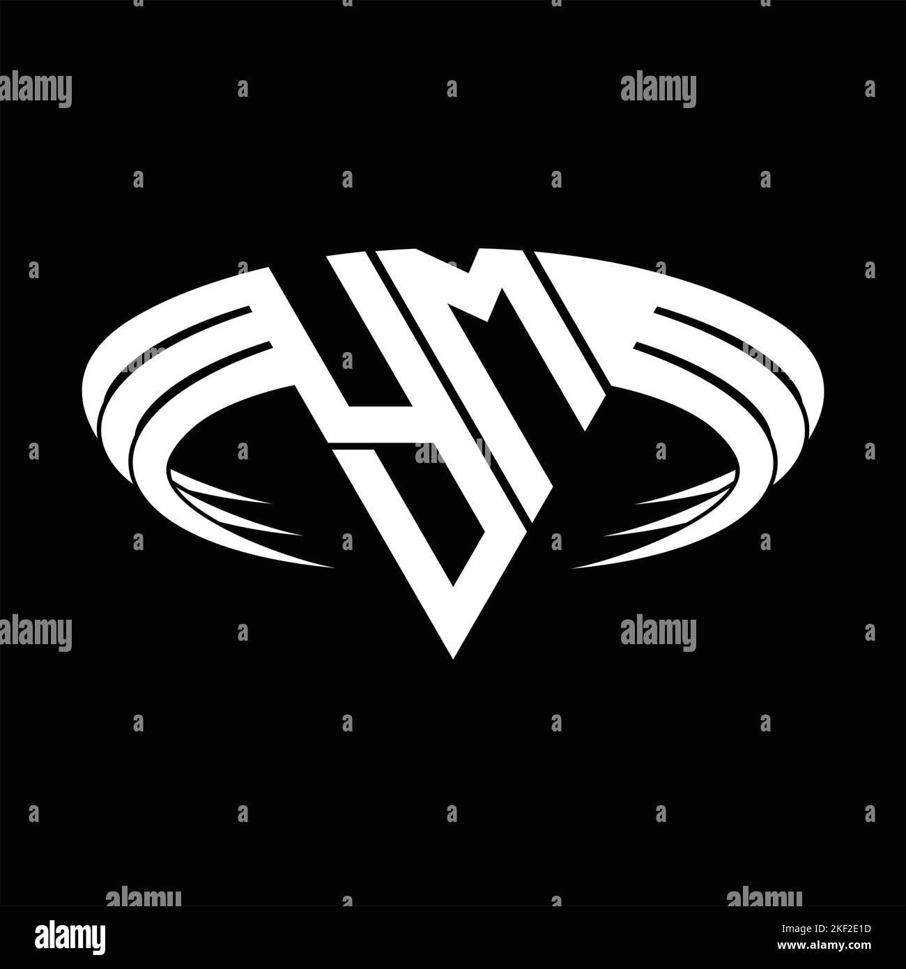 YM Logo letter monogram with triangle slice shape design template Stock ...