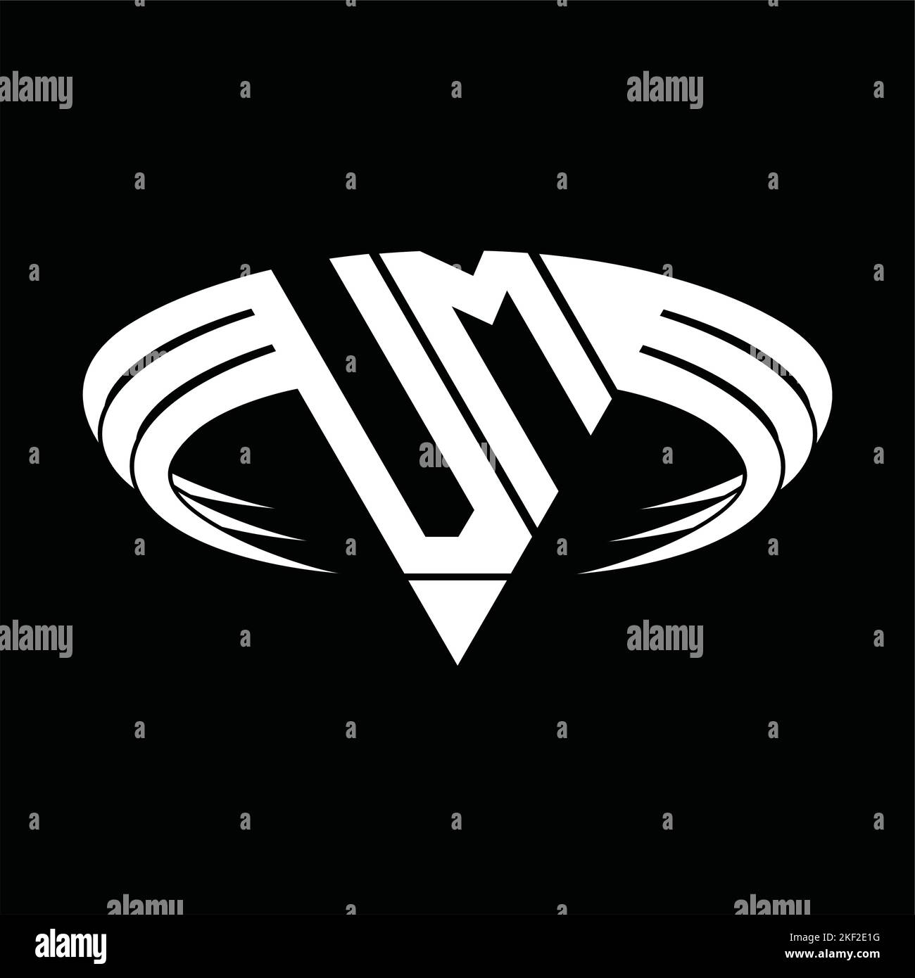 VM Logo letter monogram with triangle slice shape design template Stock ...