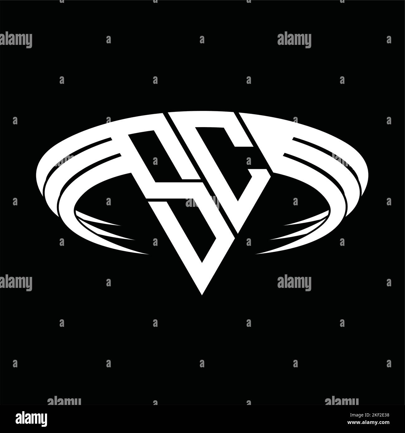 SC Logo letter monogram with triangle slice shape design template Stock ...