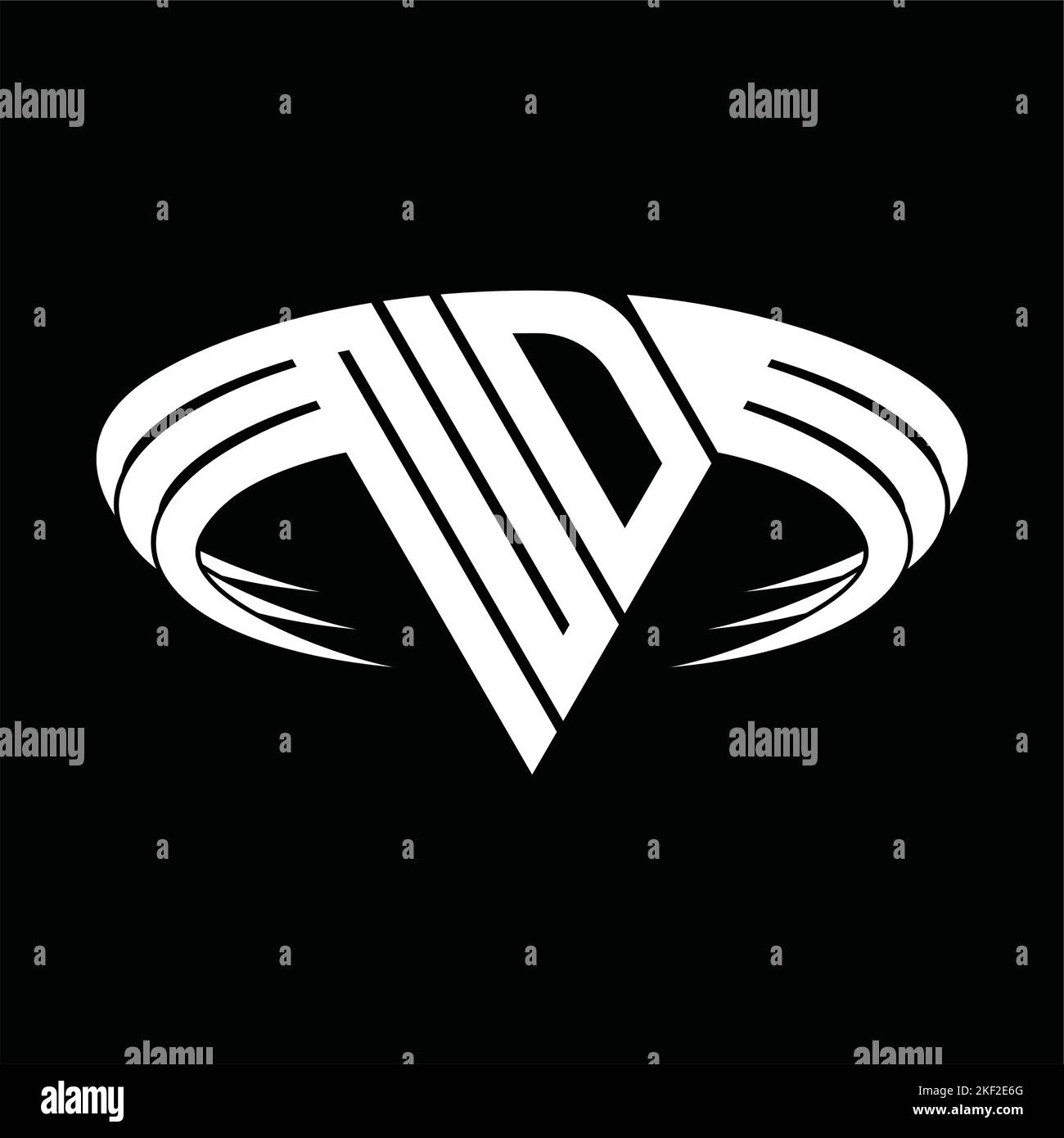 ND Logo letter monogram with triangle slice shape design template Stock ...