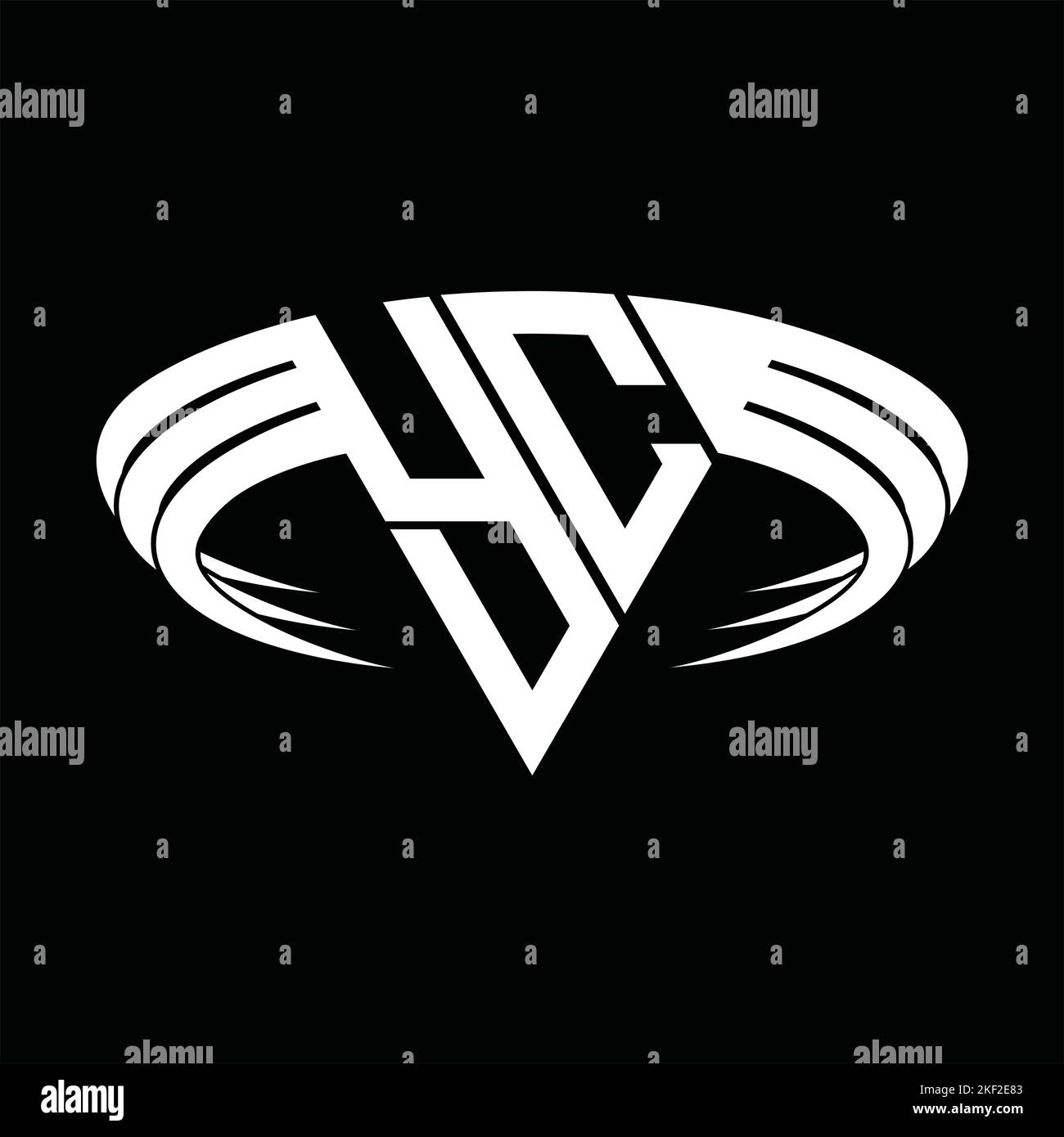 YC Logo letter monogram with triangle slice shape design template Stock ...