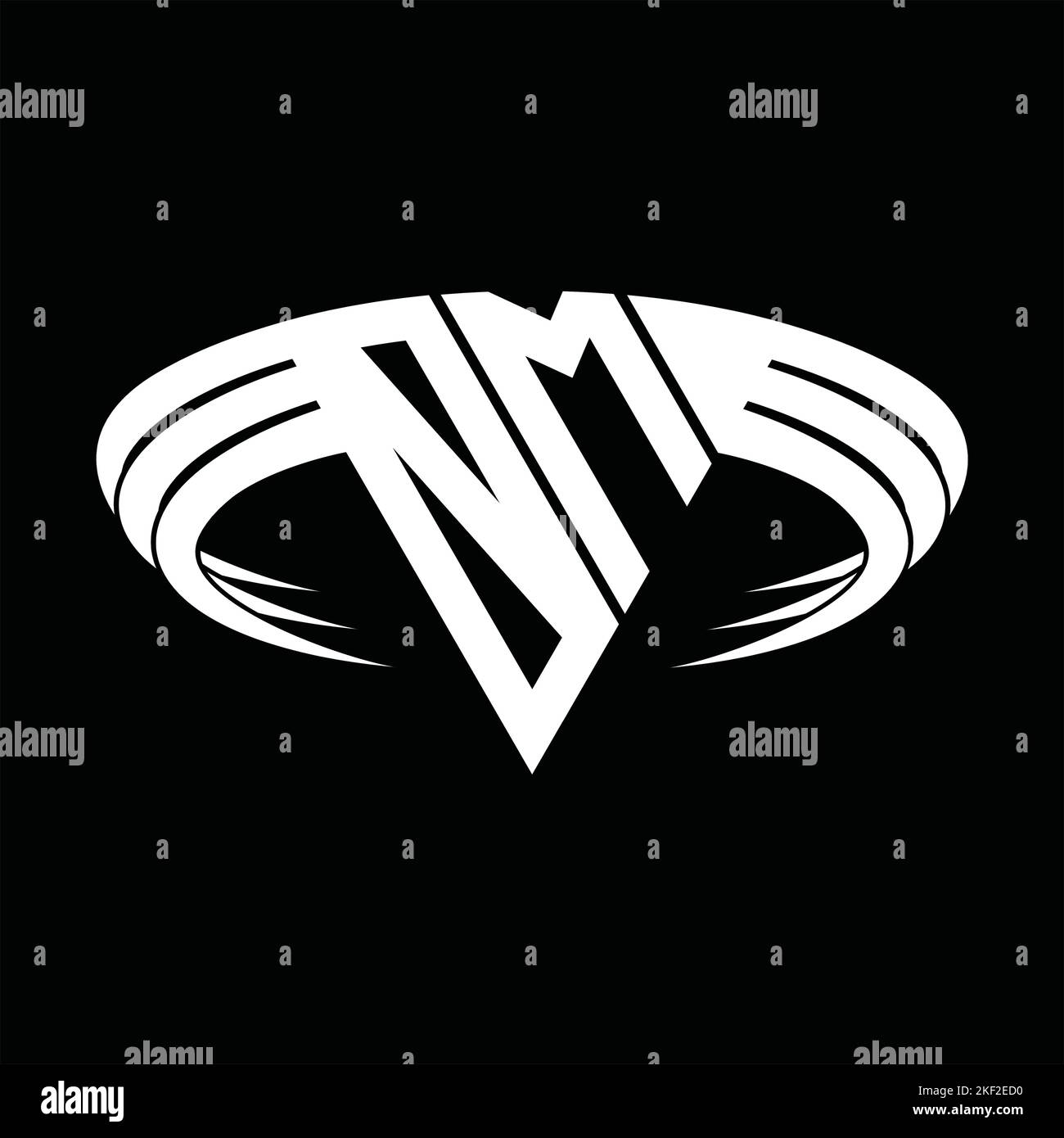 OM Logo letter monogram with triangle slice shape design template Stock ...