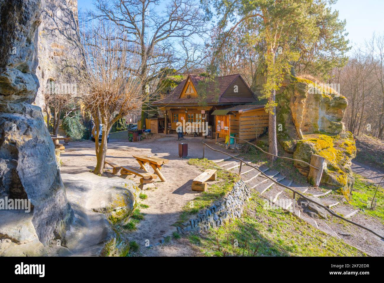 Ancient castle in small medieval hi-res stock photography and images ...