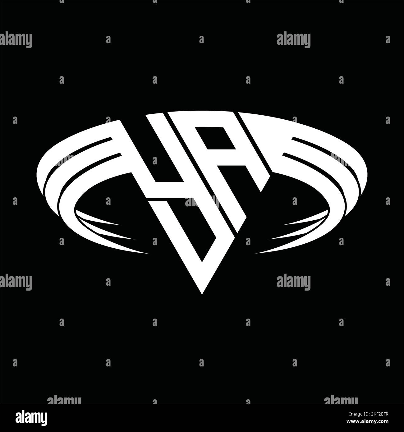 YA Logo letter monogram with triangle slice shape design template Stock Vector Image & Art - Alamy