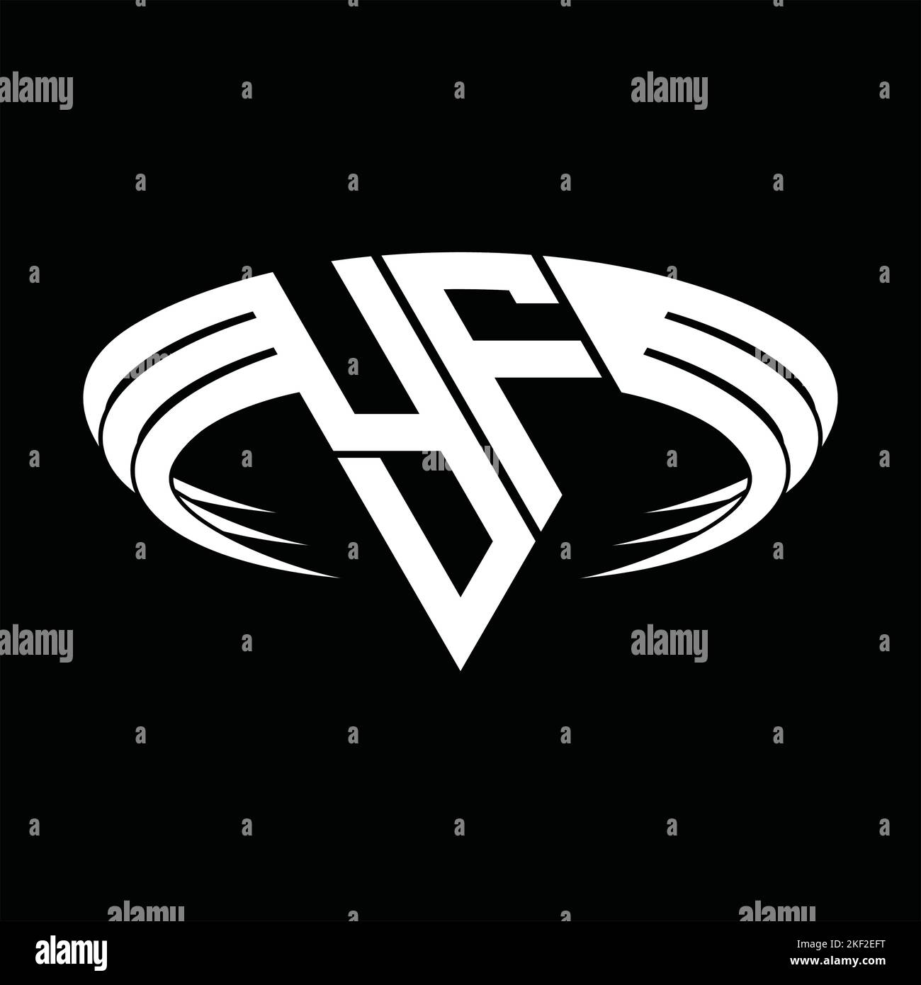 YF Logo letter monogram with triangle slice shape design template Stock ...