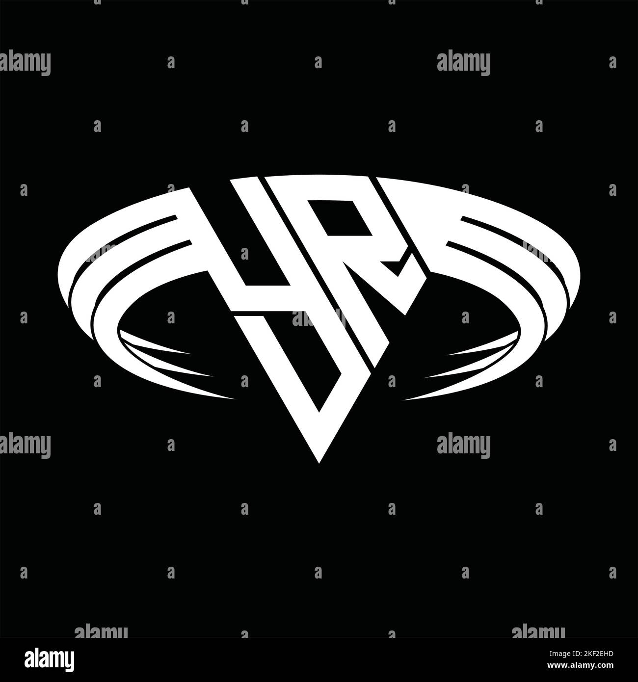 YR Logo letter monogram with triangle slice shape design template Stock ...