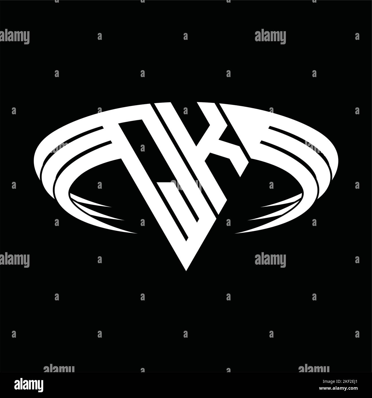 QK Logo letter monogram with triangle slice shape design template Stock ...