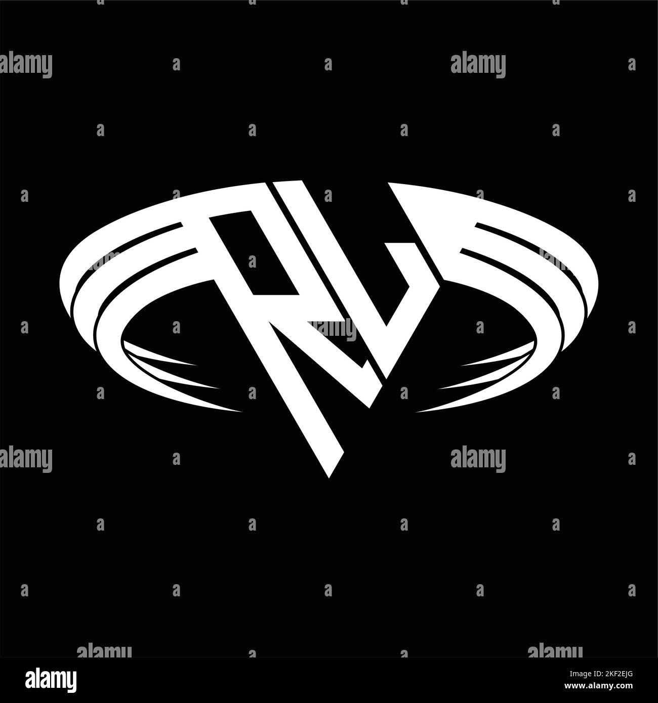 RL Logo letter monogram with triangle slice shape design template Stock ...