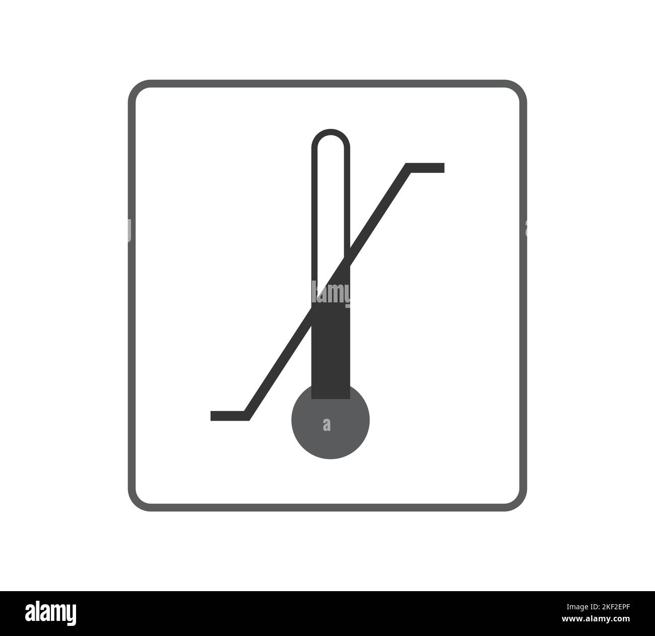 Monochromatic temperature limits icon. Concept of packaging and other ...
