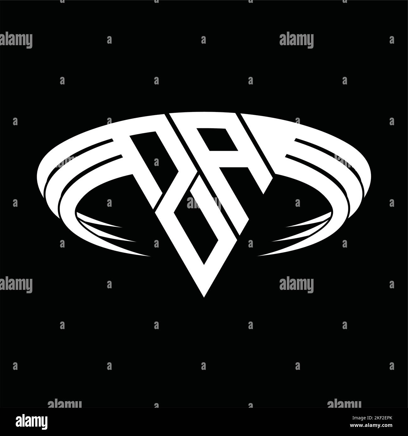 ZA Logo letter monogram with triangle slice shape design template Stock ...