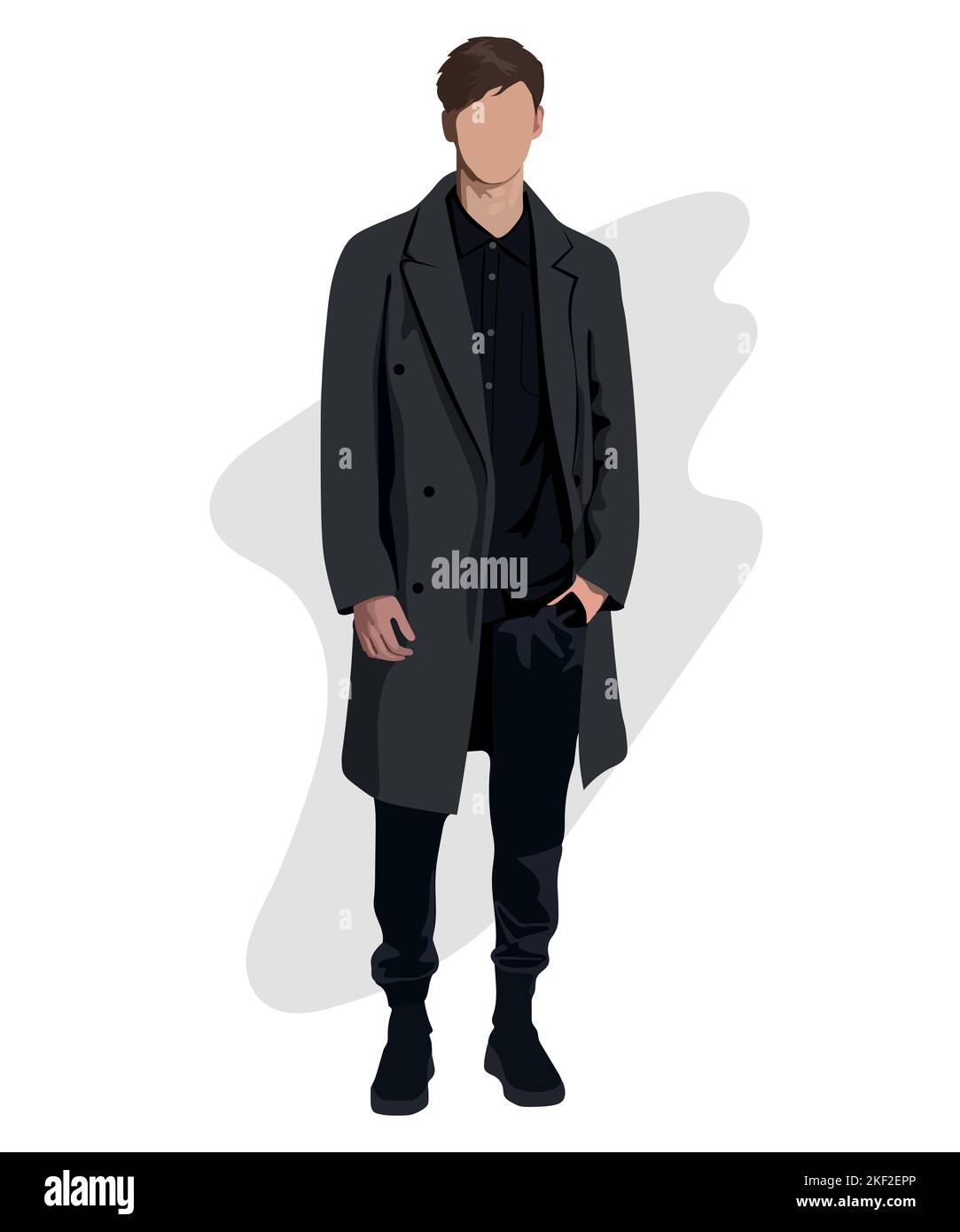 Stylish man. Cartoon male characters. Men in fashion clothes. Flat ...