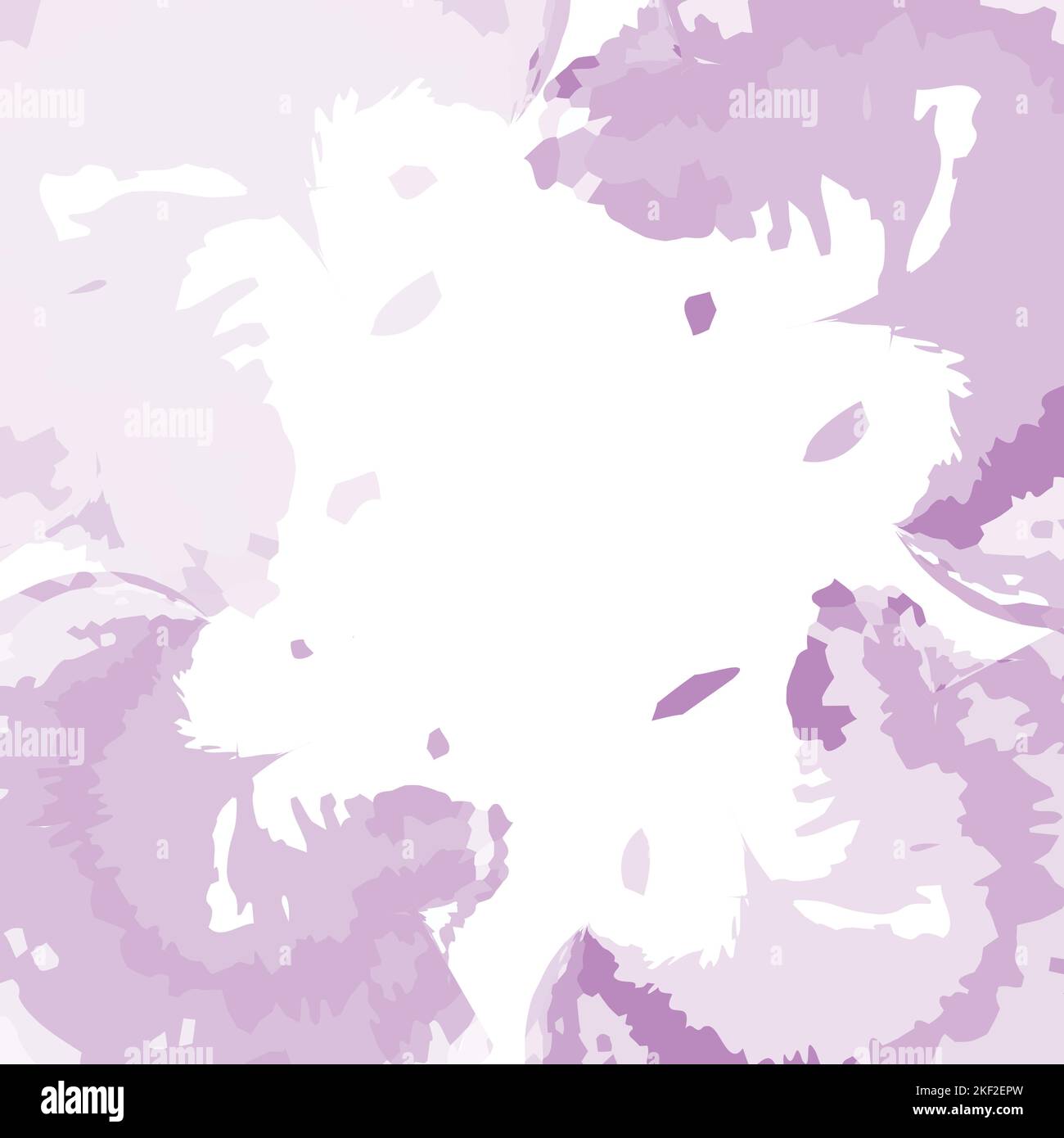 Abstract motley spots in trendy pale lavender shades forming a square ...