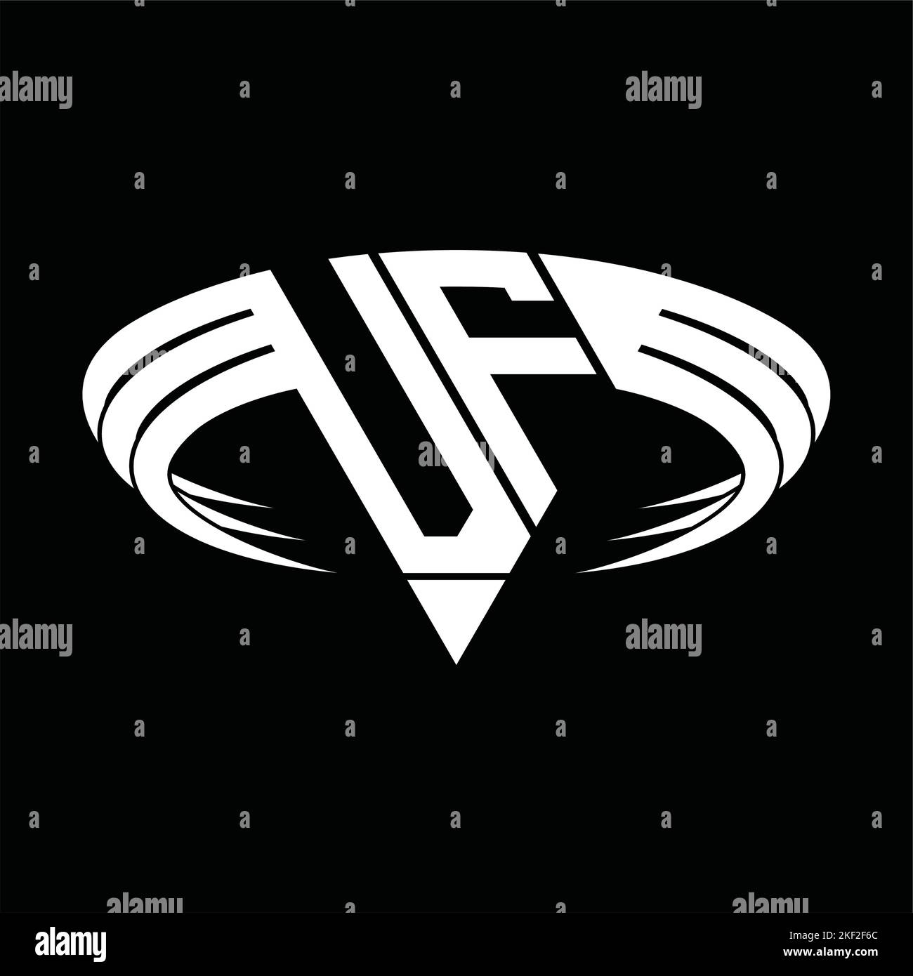 VF Logo letter monogram with triangle slice shape design template Stock ...