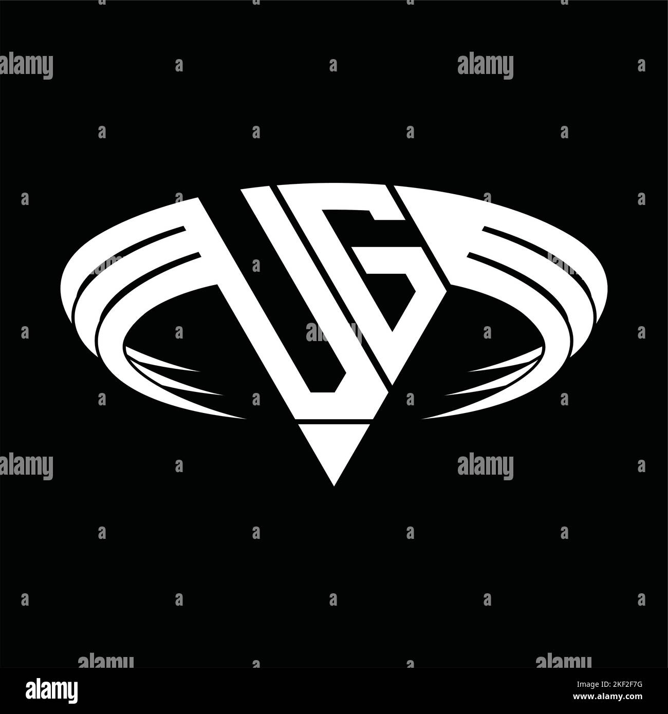 VG Logo letter monogram with triangle slice shape design template Stock ...