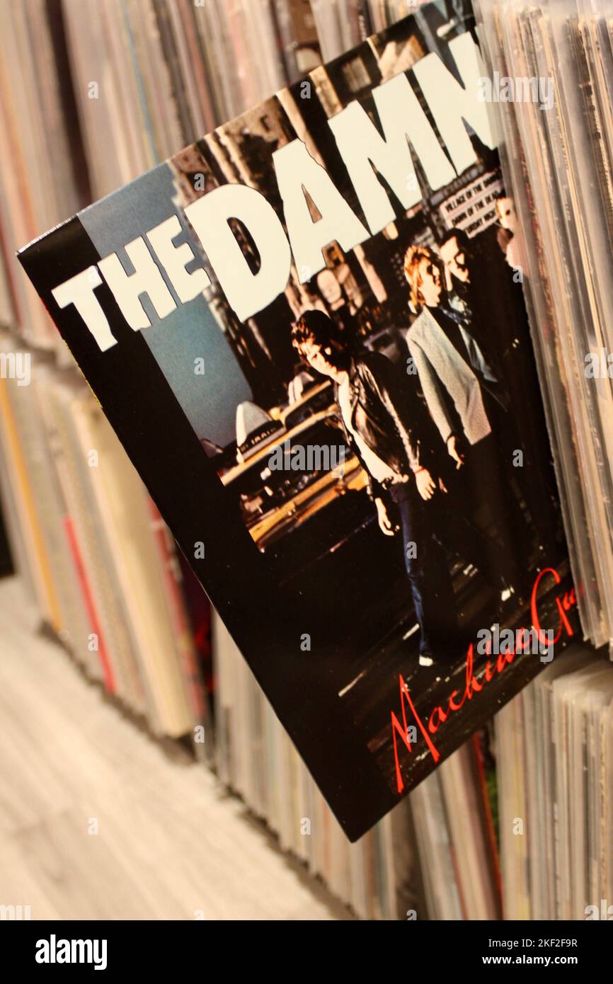 The Damned album Machine Gun Etiquette on vinyl format Stock Photo - Alamy