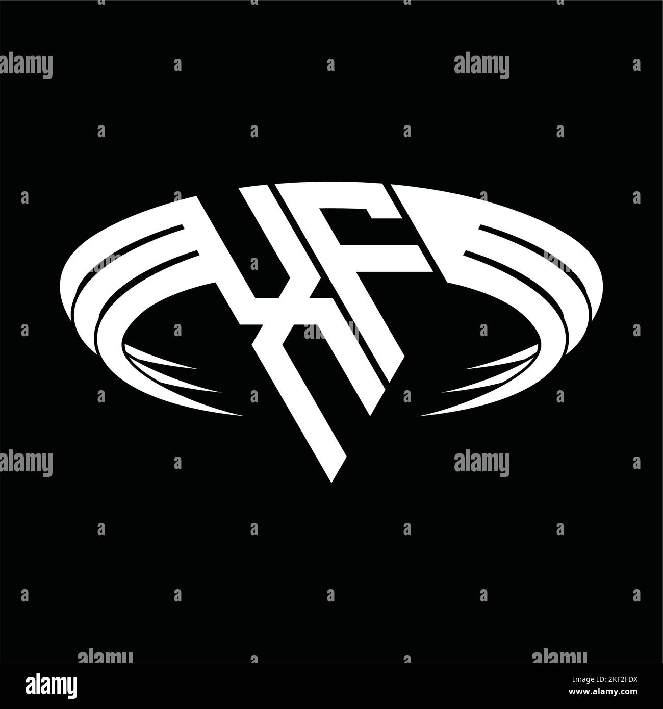 XF Logo letter monogram with triangle slice shape design template Stock ...