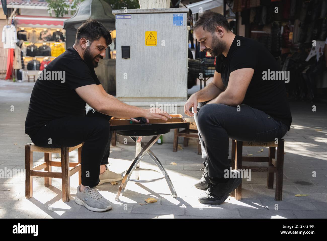 Istanbul, Turkey - October 1 2022: Two Turkish men on the streets of ...