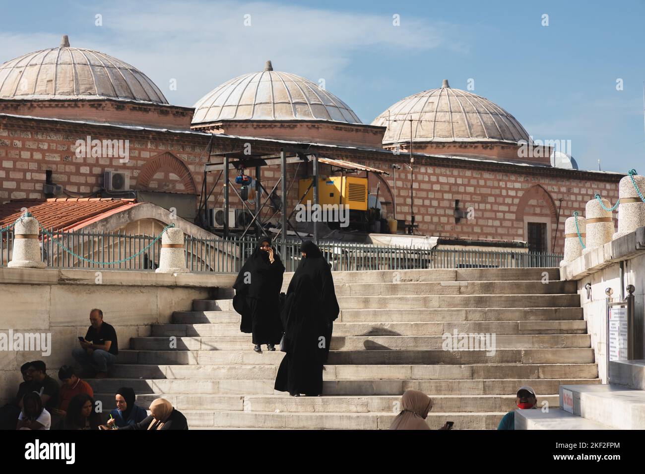 Istanbul, Turkey - October 1 2022: Devout Muslim women in traditional ...
