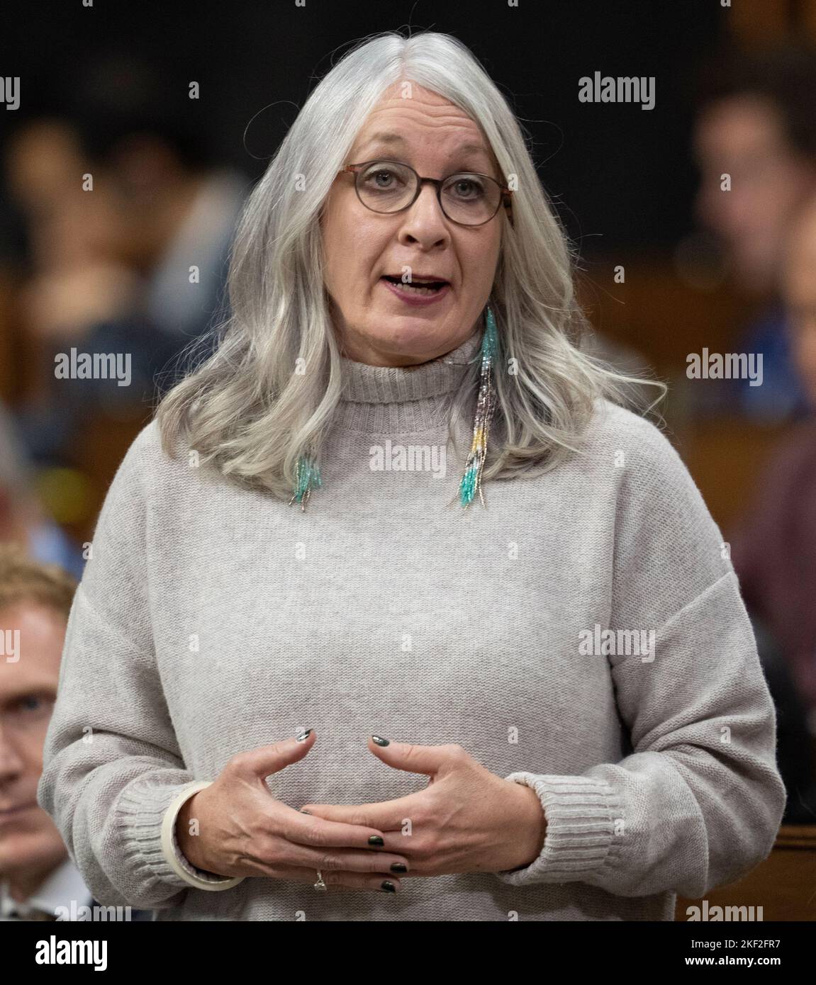 Indigenous Services Minister Patty Hajdu rises during Question Period ...