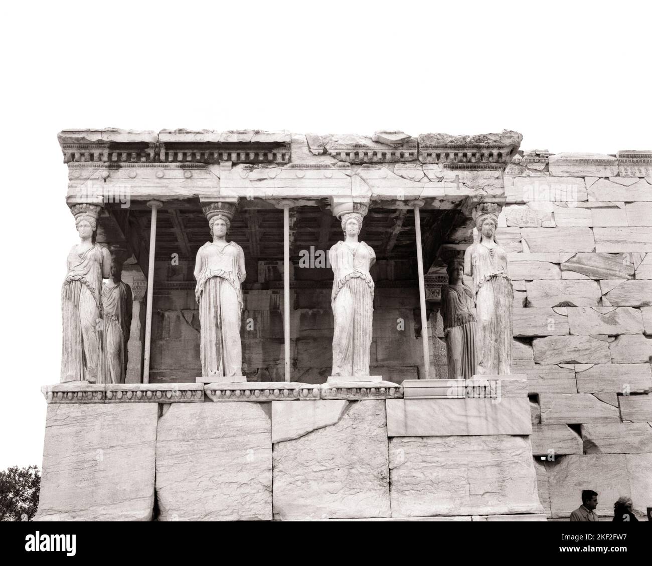 1950s THE PORCH OF THE MAIDENS CARYATIDS ERECHTHEUM ACROPOLIS ATHENS ...